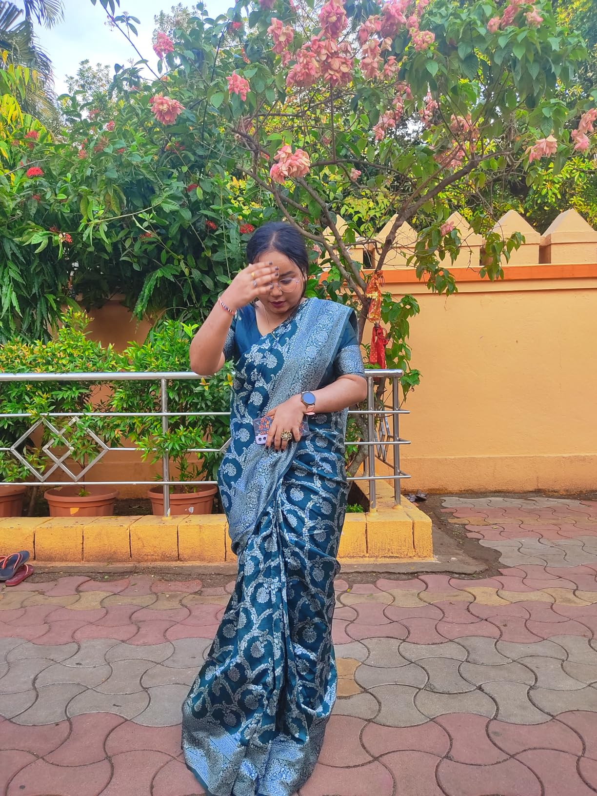 Shiv Textiles Womens Ready To Wear Banarasi Soft Lilan Cotton Saree ...