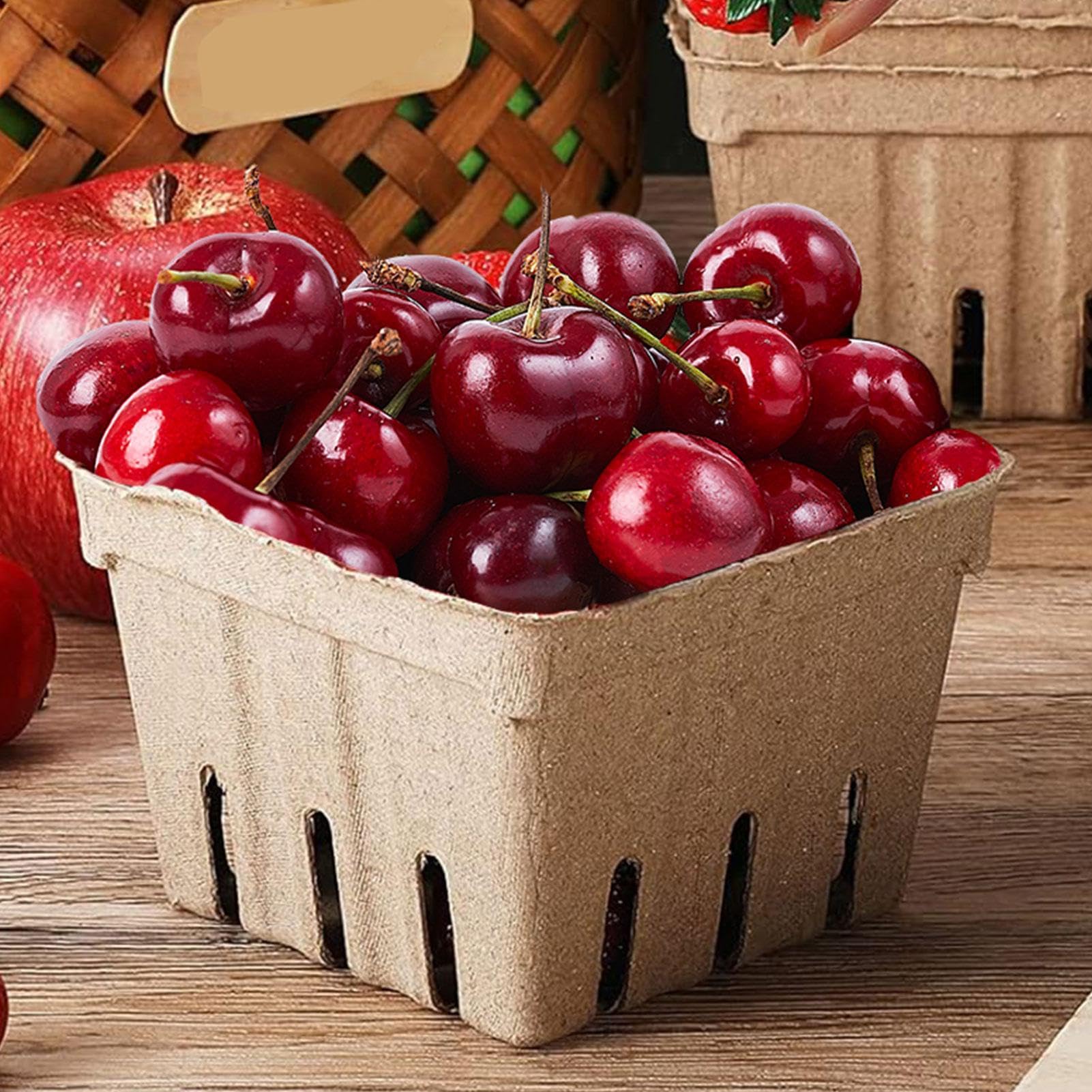 Cardboard Strawberry Baskets Fresh Strawberries Cardboard Boxes Juicy