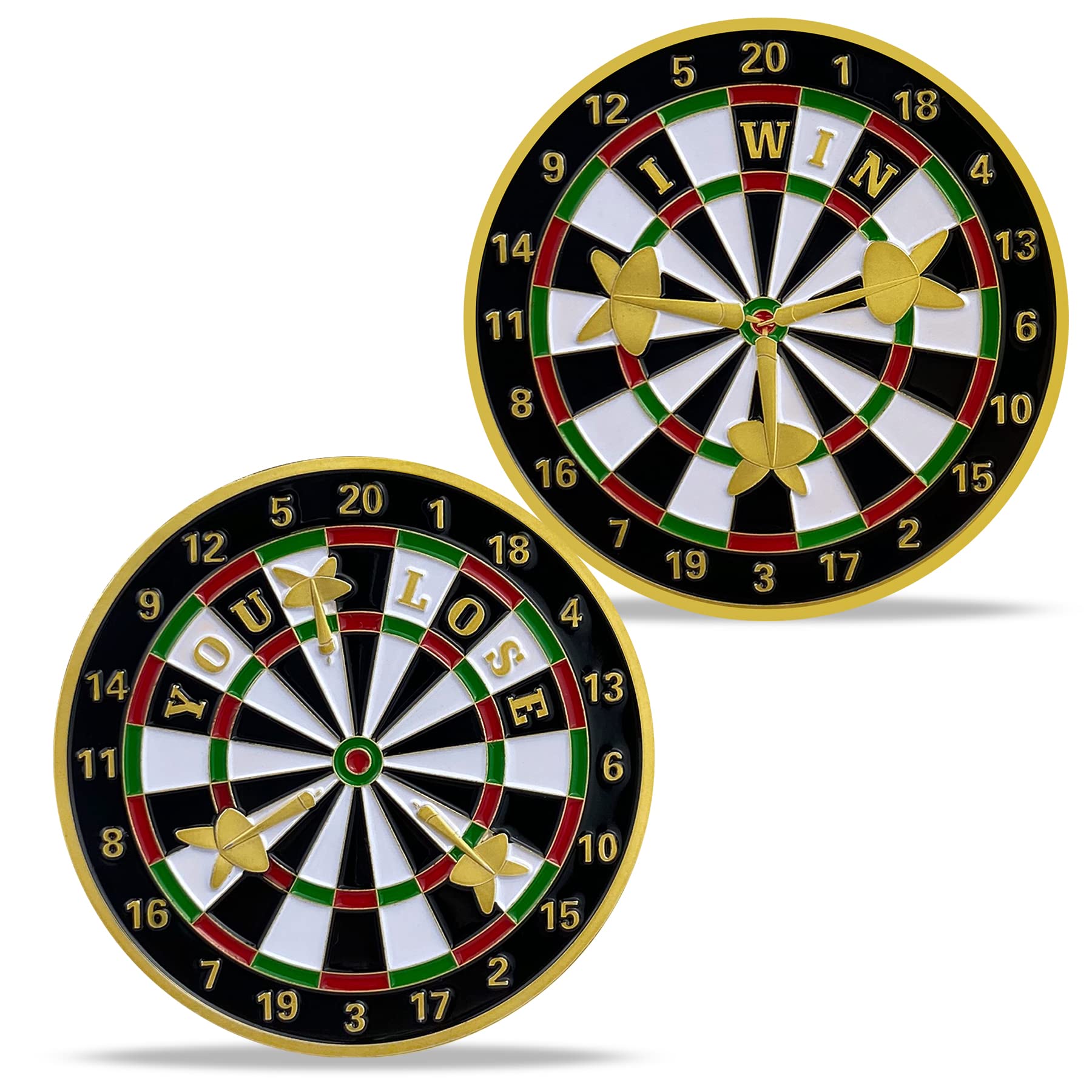 Amazon.com: Heads Or Tails Darts Challenge Coin I Win You Lose Good ...