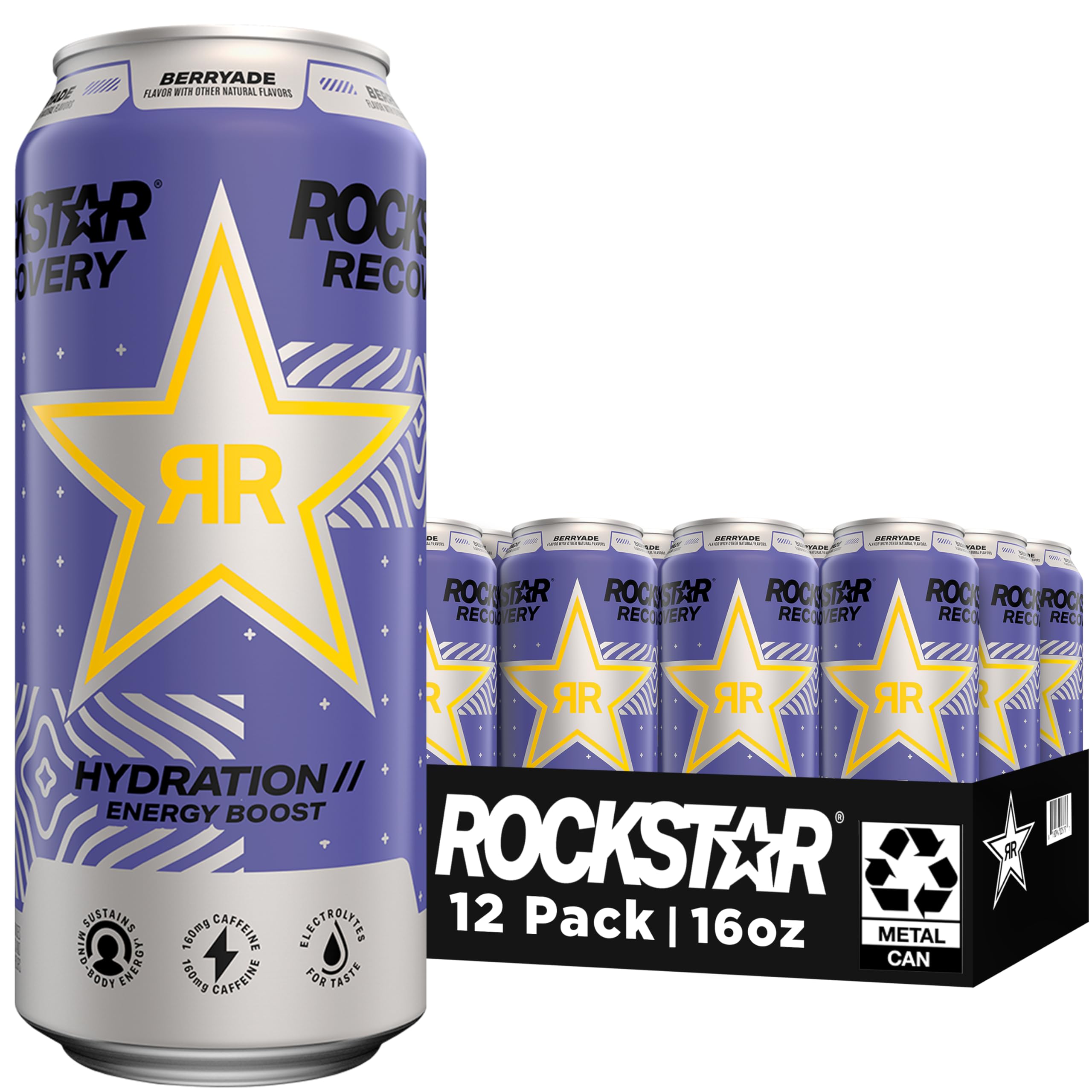 Snapklik.com : Rockstar Recovery Non-Carbonated Energy Drink, Berryade ...