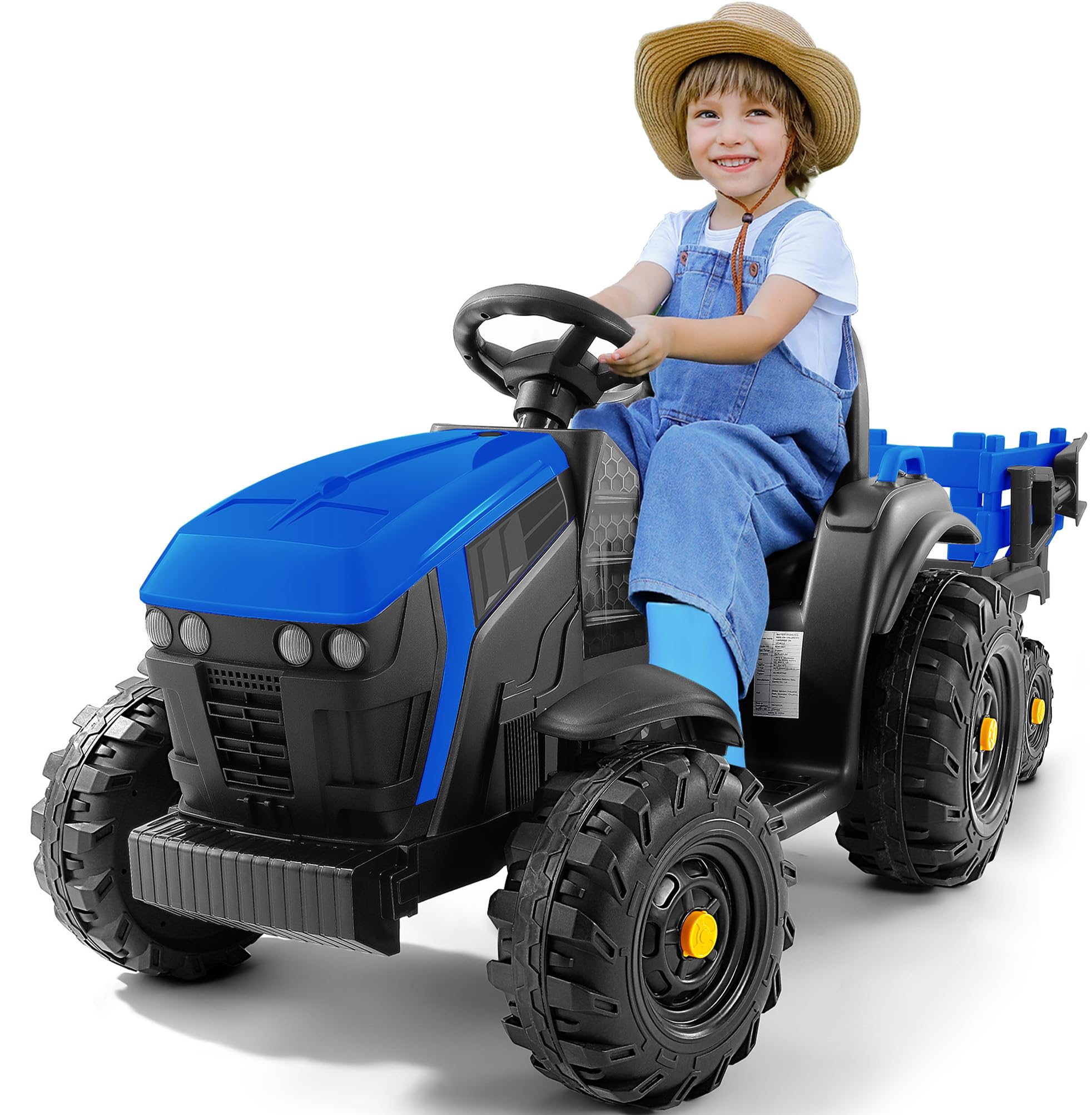 Amazon.com: ELEMARA 24V 9AH Ride on Tractor with Easy Detachable ...