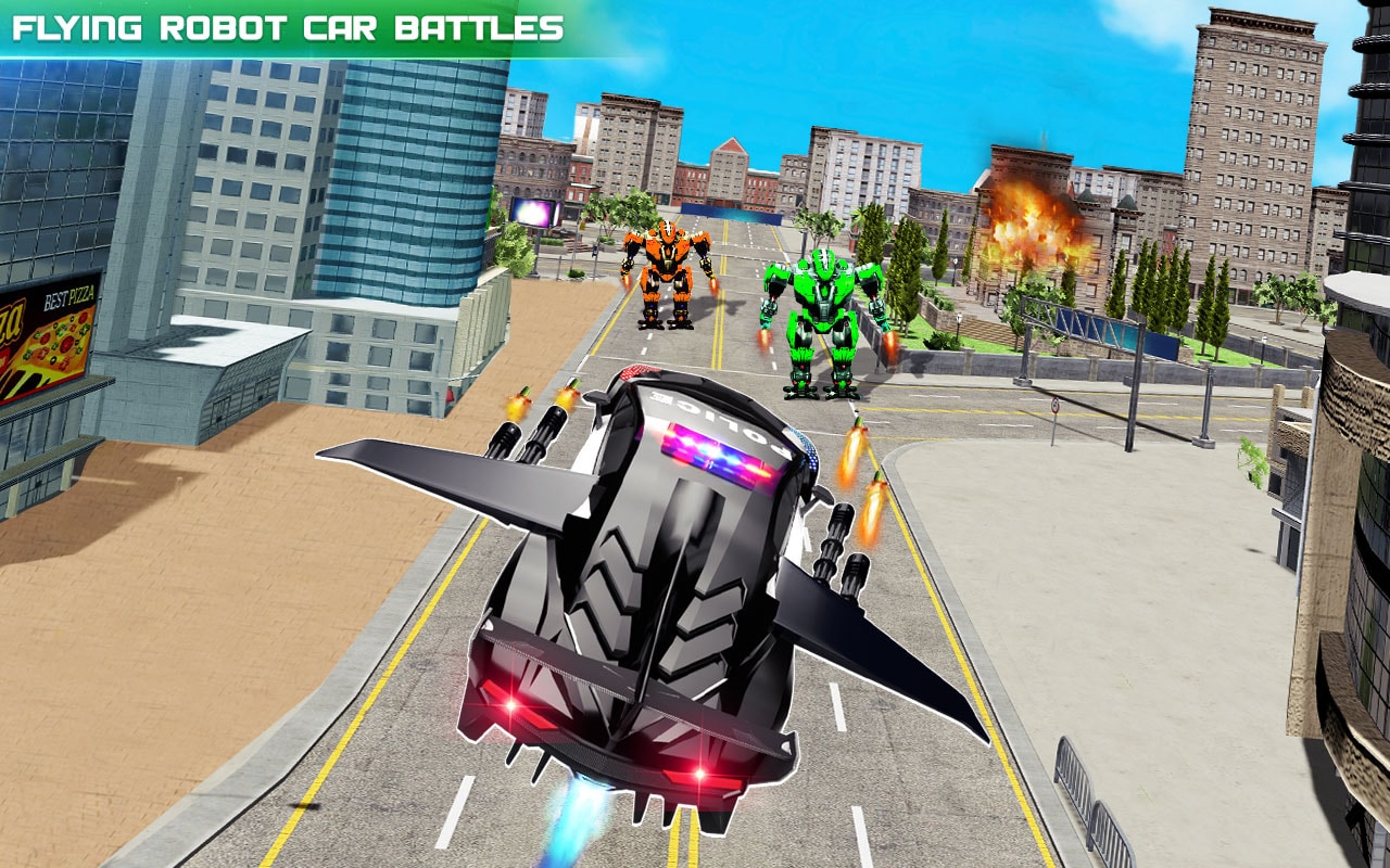 Flying Police Car Transform Robot Shooting Games - App on Amazon Appstore