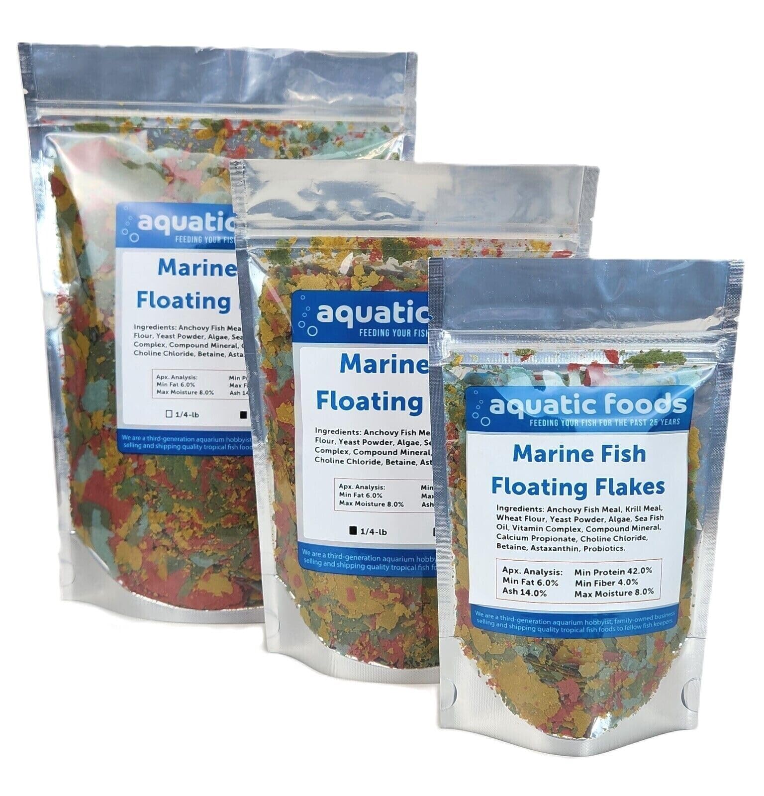 Amazon.com : Aquatic Foods Inc. Marine Fish Flakes of Red & Green Algae ...