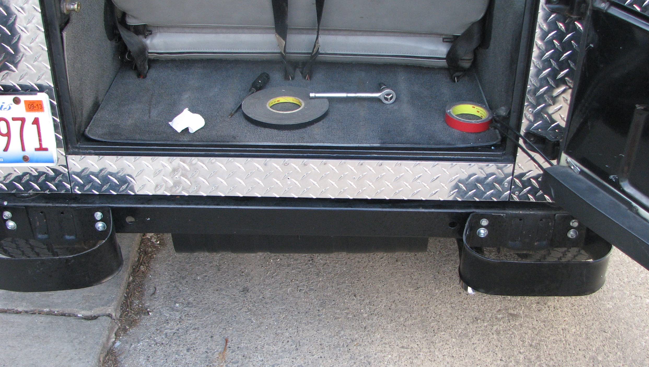 Amazon.com: Fits Jeep Cj7-tj or Yj Wrangler Diamond Plate Lower Rear ...