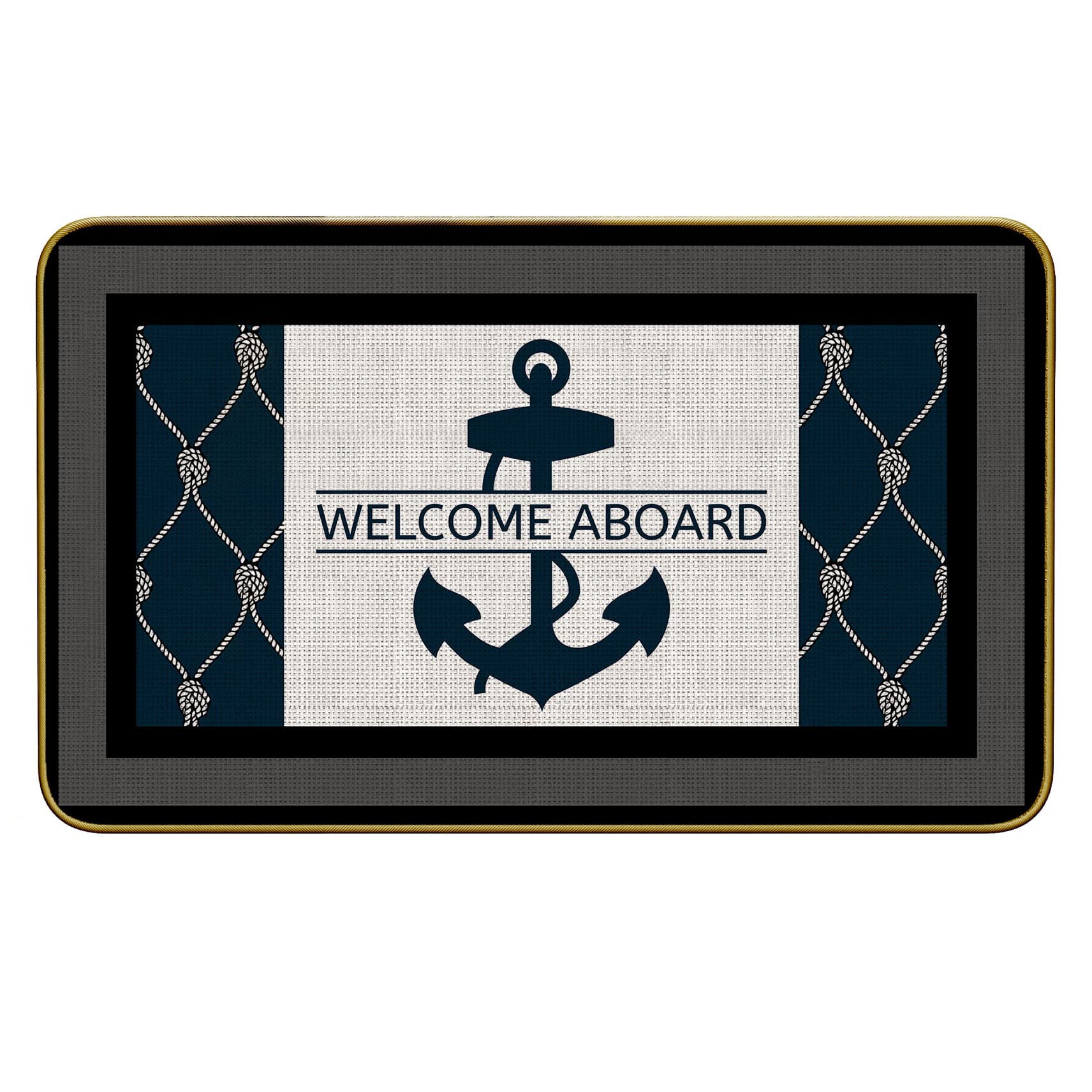 Amazon.com: Mingnei Welcome Aboard Boat Anchor Doormat Door Mat for ...