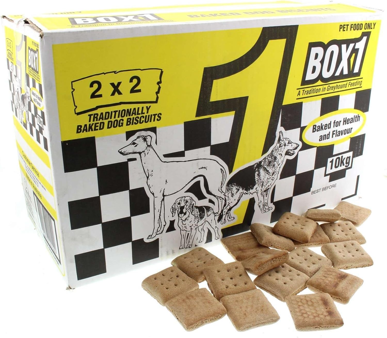 Box 1 2x2 Baked Biscuits 10kg : Amazon.com.au: Pet Supplies