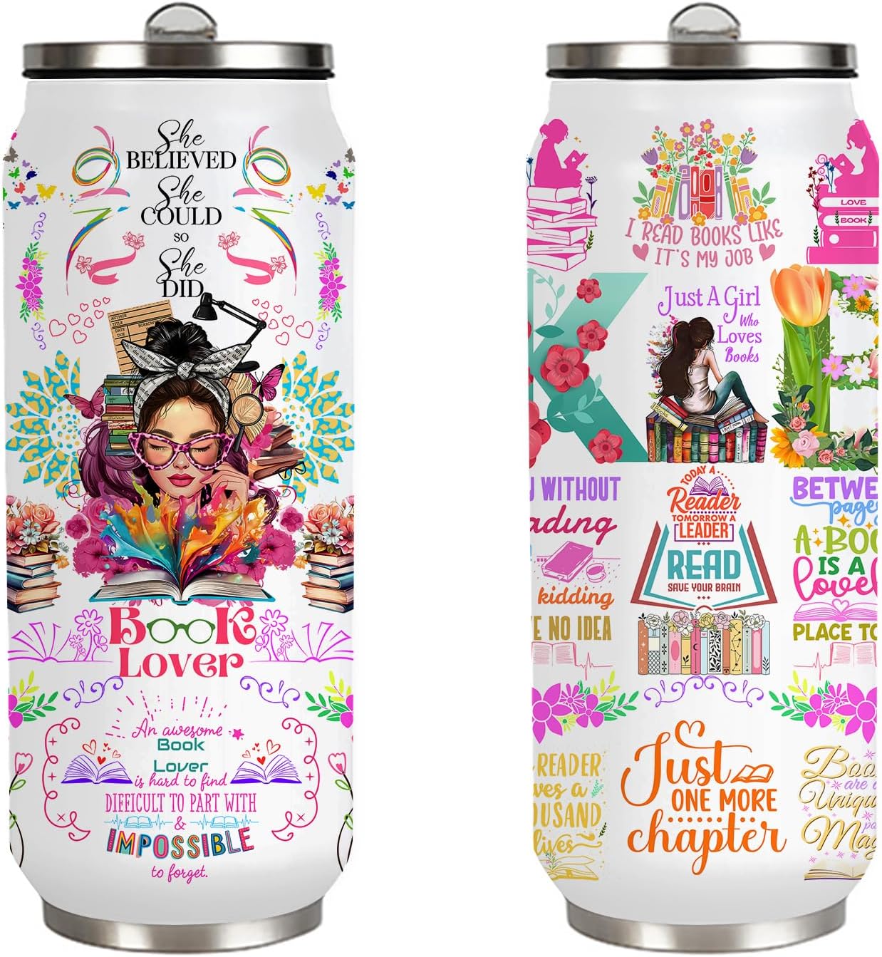 Amazon.com | Book Lovers Just One More Chapter Reading Tumbler ...