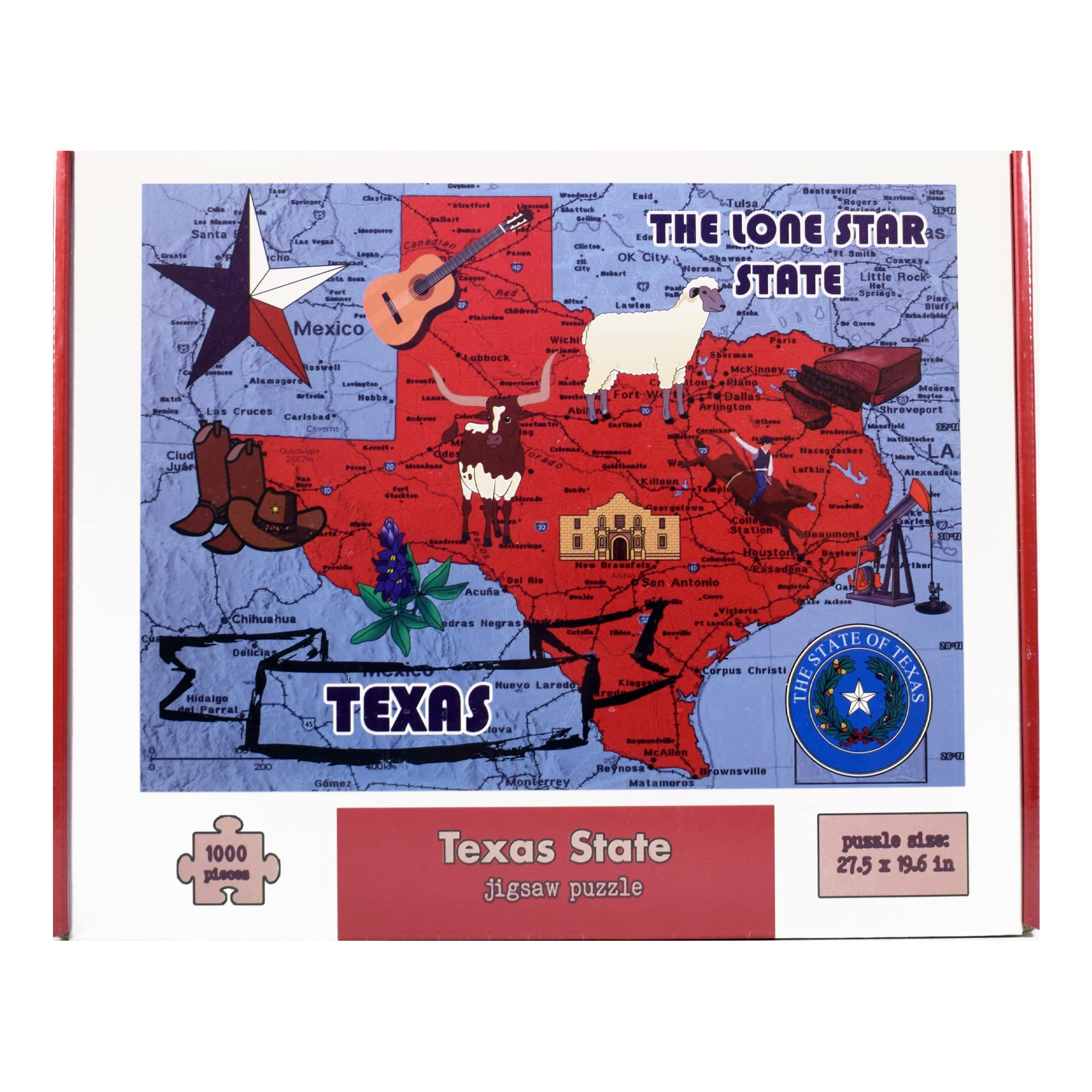 Amazon.com: Texas The Lone Star State 1000 Piece Jigsaw Puzzle : Toys ...