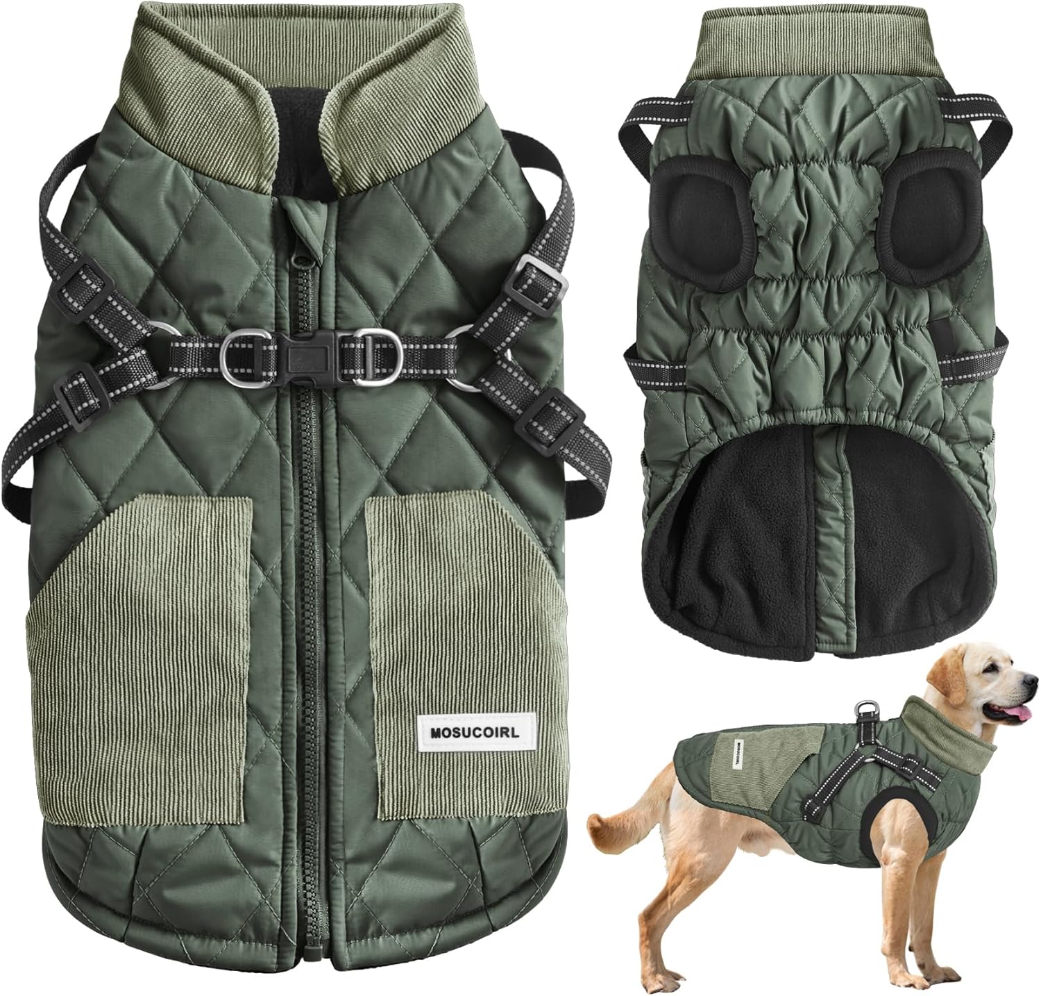 Amazon.com : Mosucoirl Warm Dog Coats Pet Clothes, Waterproof Dogs ...