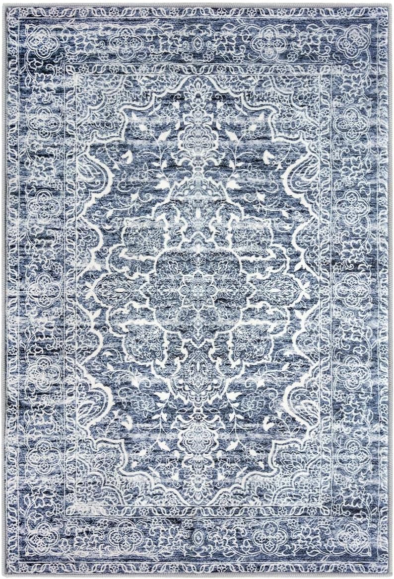Amazon.com: KUTA 2PCS Small Area Rug 2x3 Blue and 2x6 Hallway Runner ...