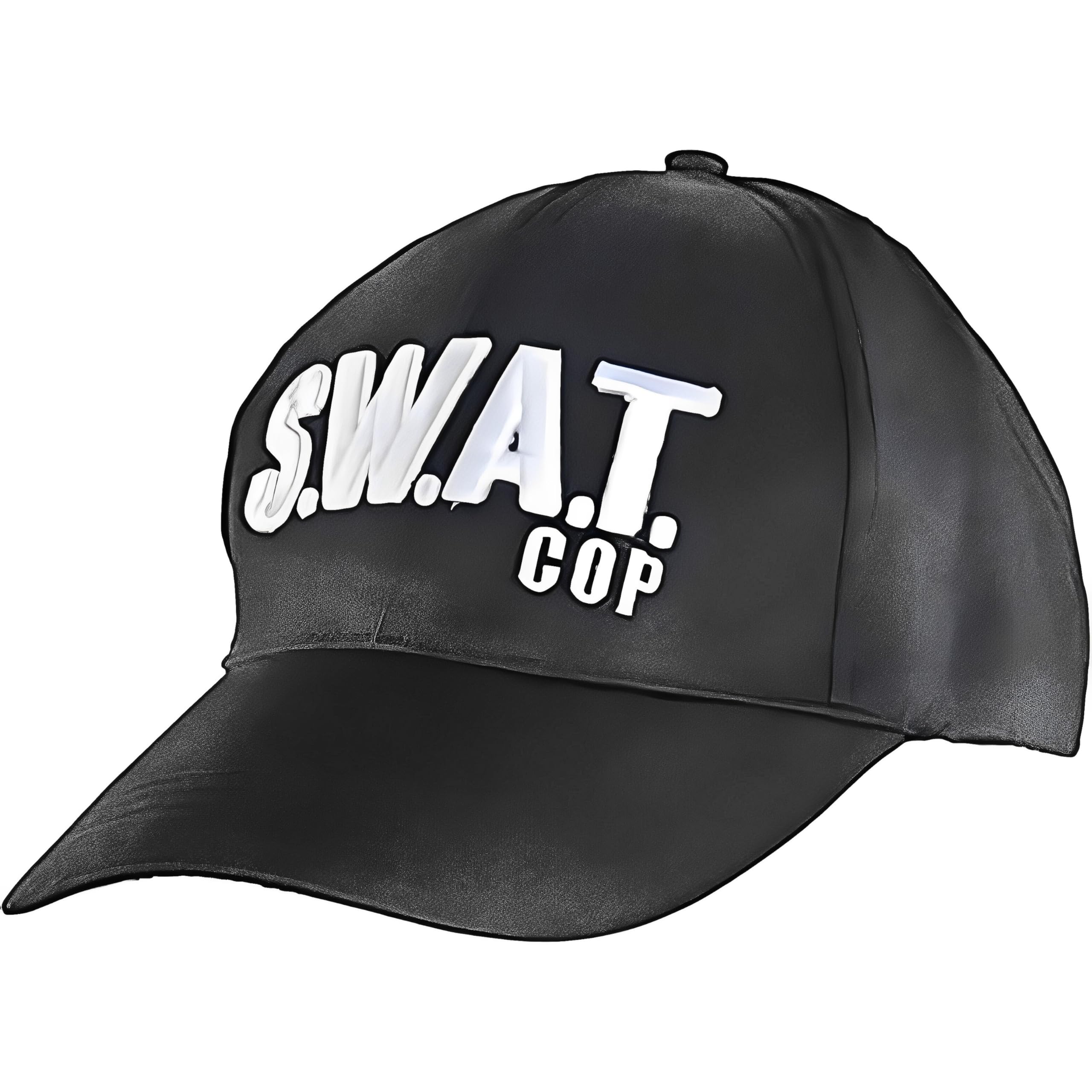 Amazon.com: Black & White Polyester SWAT Hat - One Size - Sleek Design ...