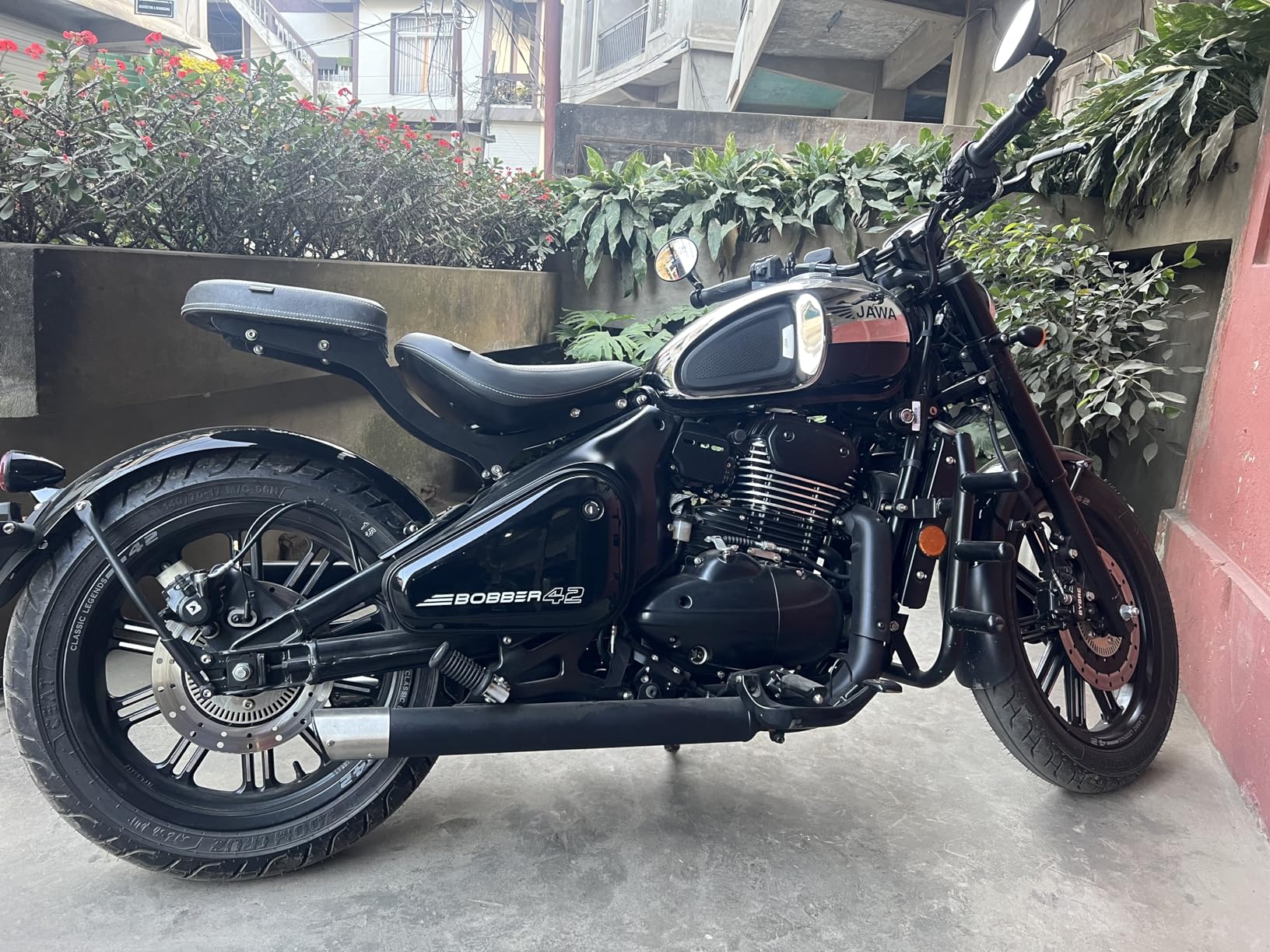 Sahara Seats Jawa 42 Bobber Back/Pillion Seat (Grey) : Amazon.in: Car ...