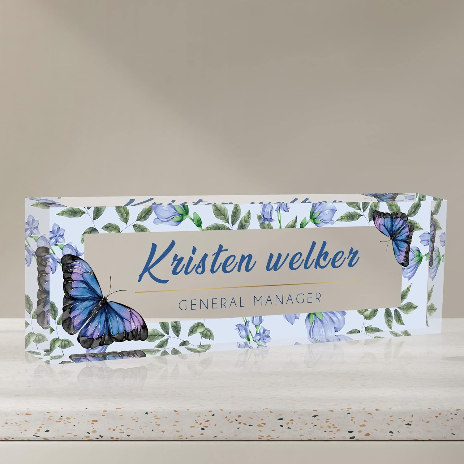 Amazon.com: Desk Name Plate Personalized, Custom Name Plates for Desks ...