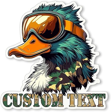 Amazon.com - Personalized Camo Mullet Duck Sticker, Funny Hunting ...