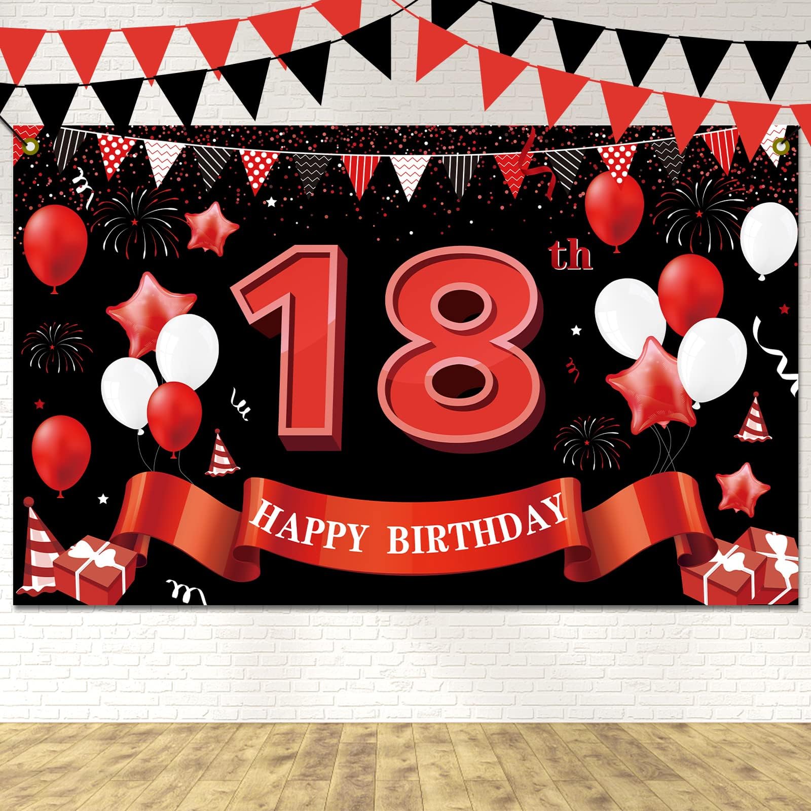 Amazon.com: Back In 2007 Red and Black 18th Birthday Decorations Happy ...