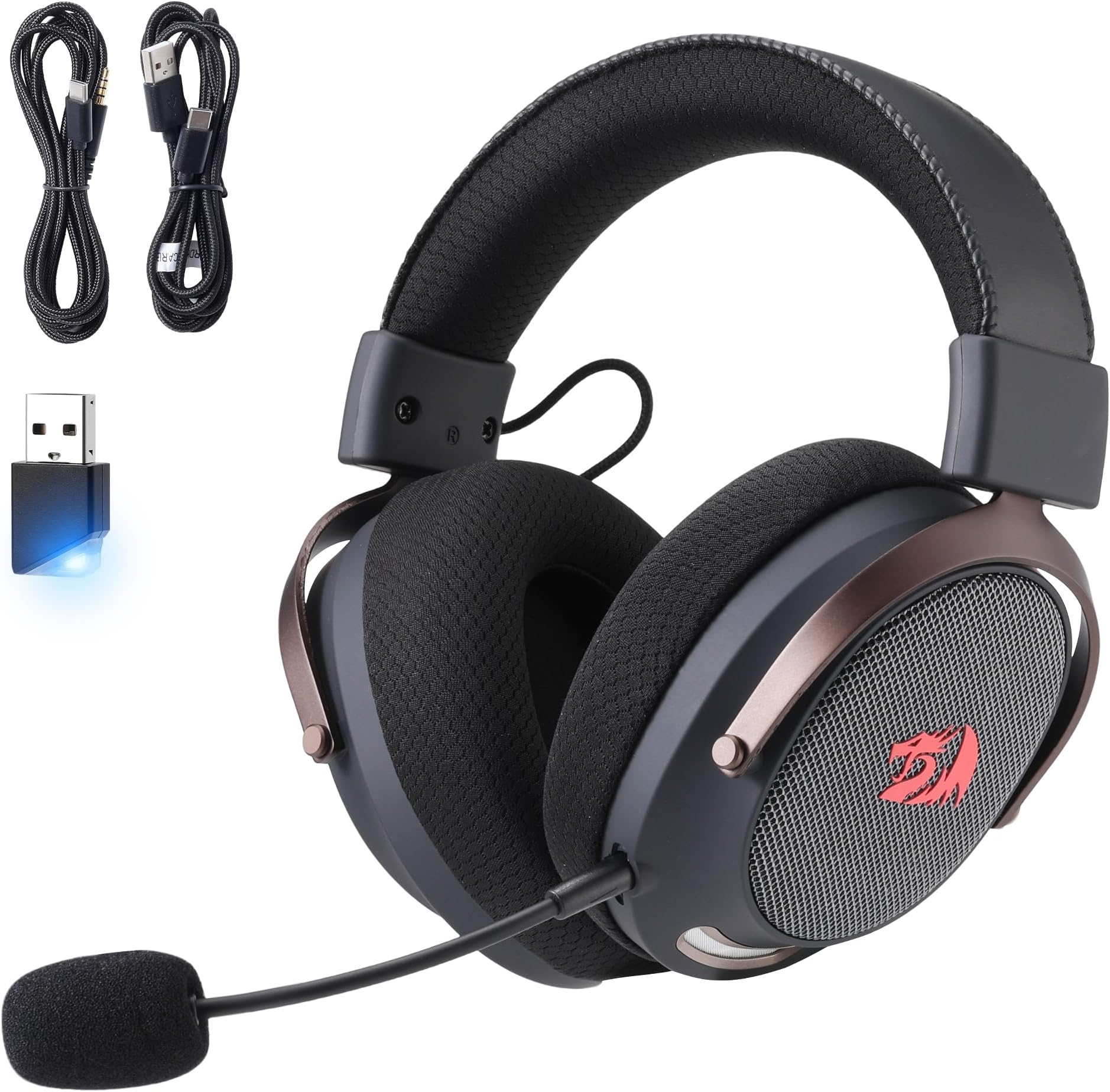 Amazon.com: Redragon H858 3-Mode Wireless Gaming Headset, 7.1 Surround ...
