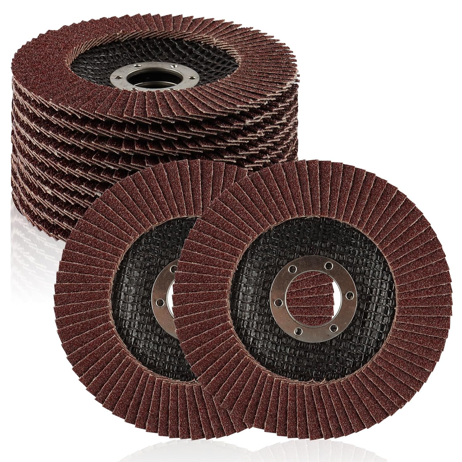 Amazon.com: WENHUALI 10 Pcs Flap Discs Aluminum Oxide, 4 1/2 Inch ...