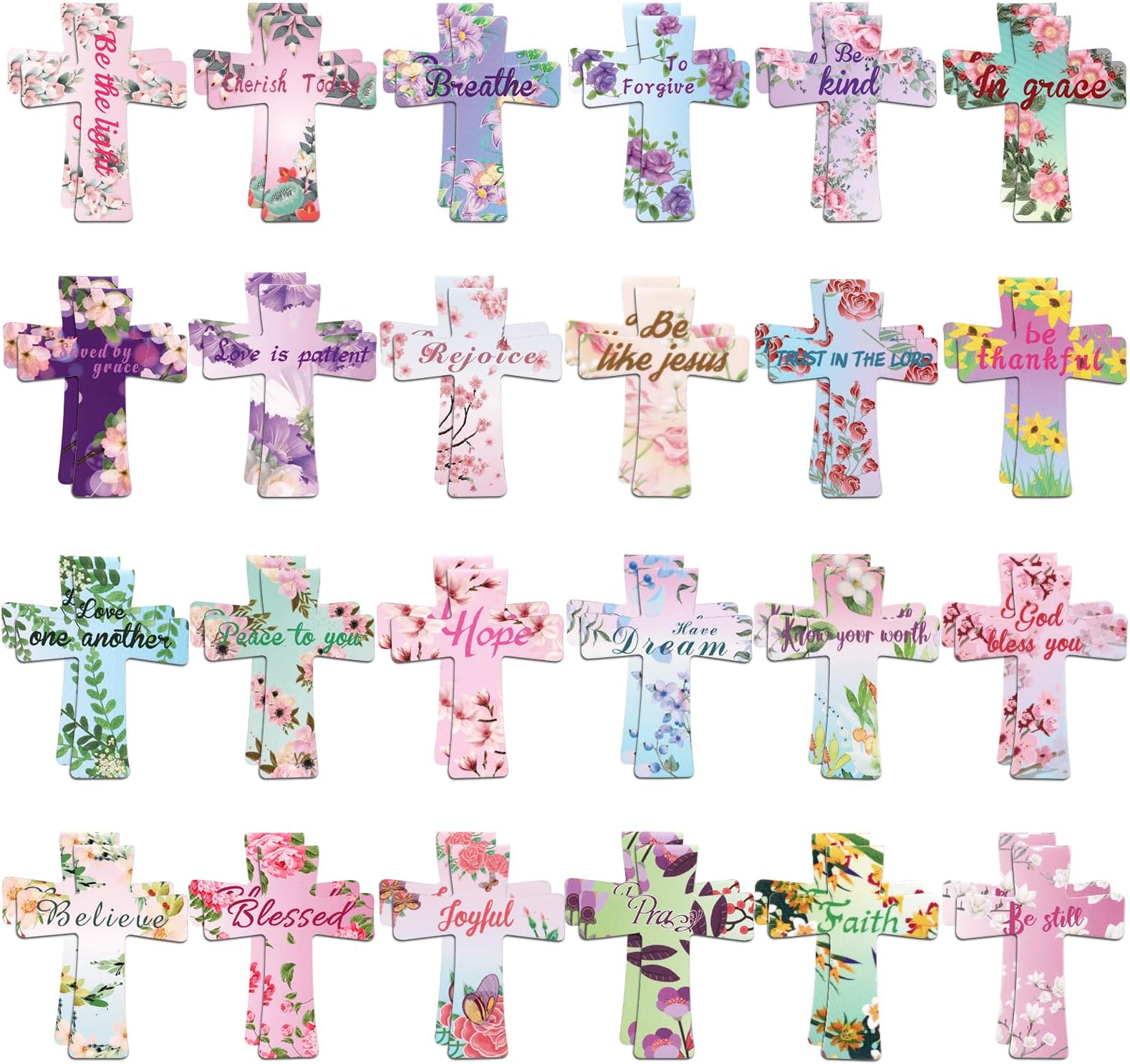 MWOOT 48 Pcs Religious Magnetic Bookmarks,Cross Christian Bible Book ...