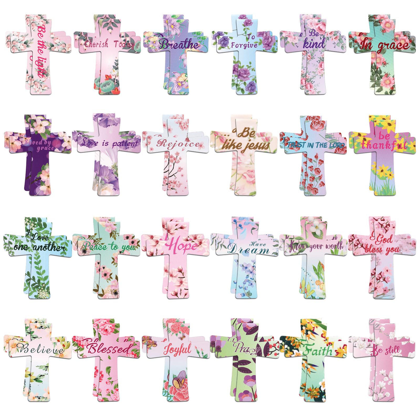 MWOOT 48 Pcs Religious Magnetic Bookmarks,Cross Christian Bible Book ...