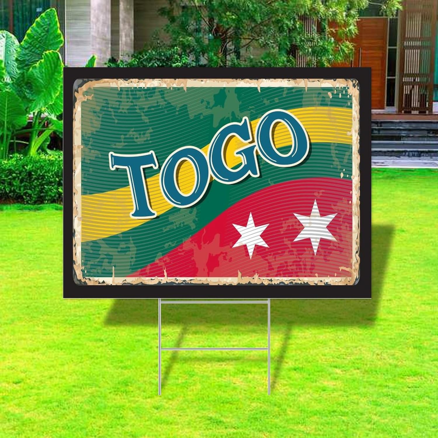 Amazon.com : Togo Flag Yard Signs 18x24 Togo Party Signs for Yard with ...