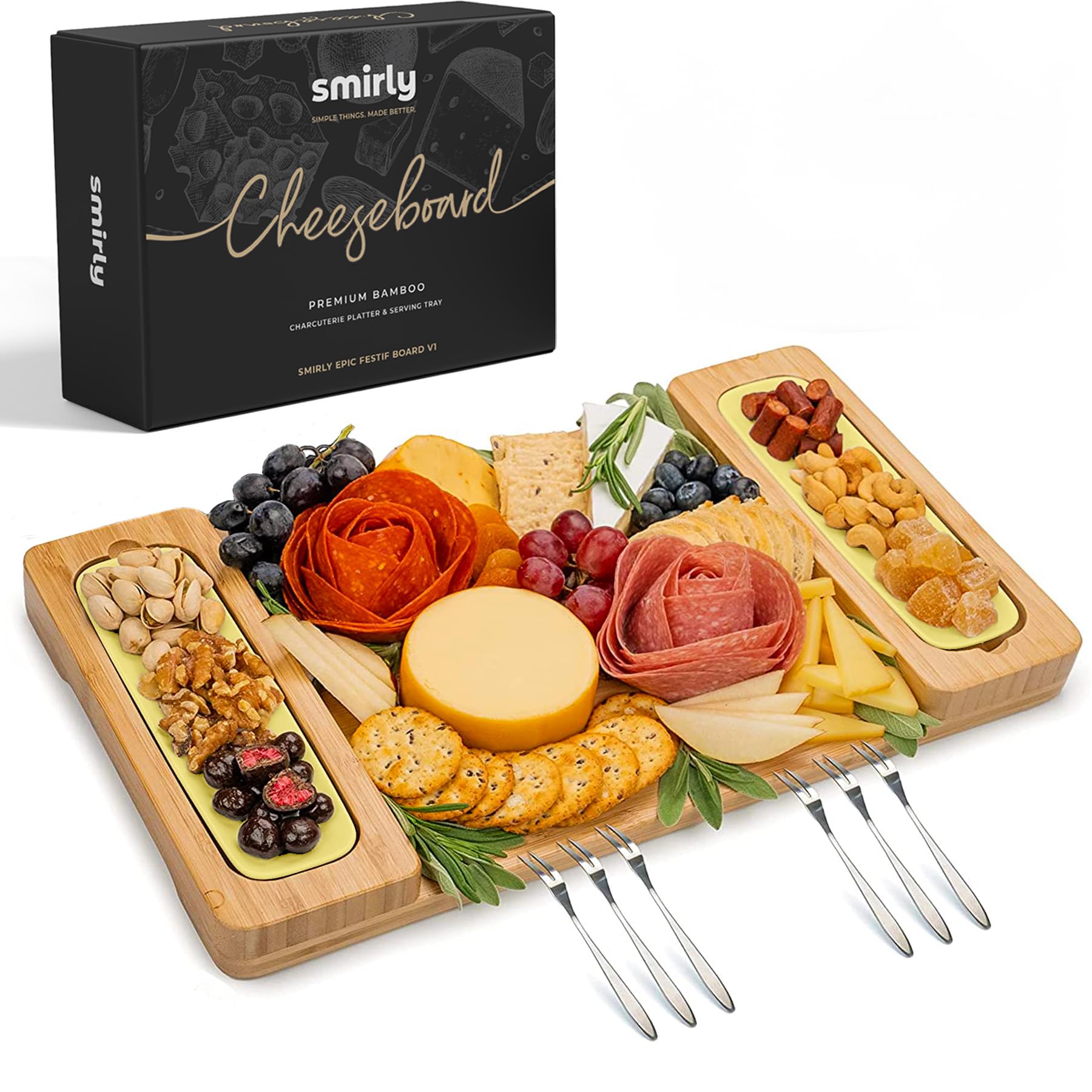 Amazon.com: SMIRLY Charcuterie Boards Gift Set: Charcuterie Board Set ...