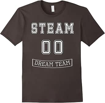 Amazon.com: STEAM 00 Jersey T Shirt STEM TEAM Science Engineering Shirt ...
