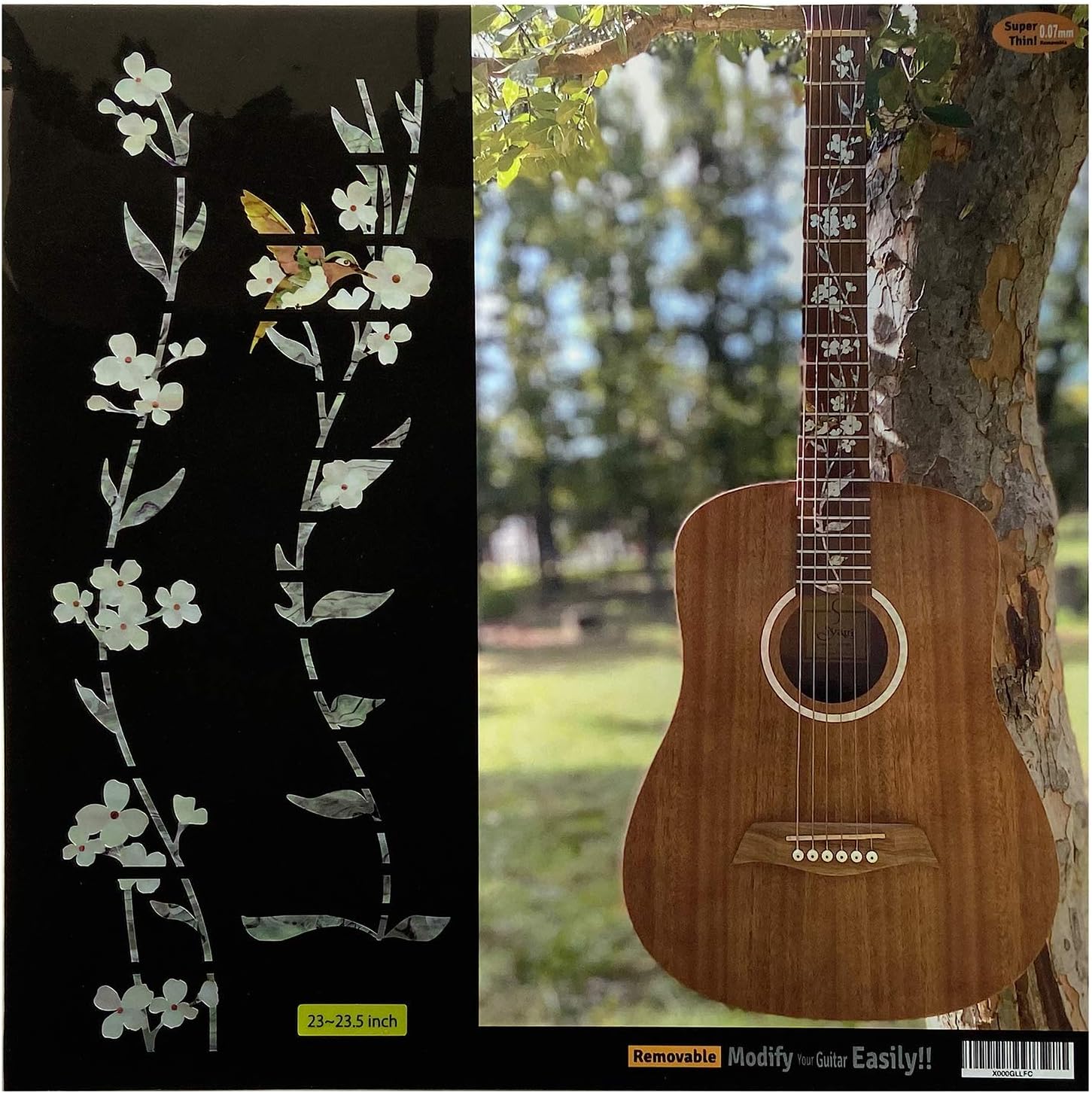 Inlay Sticker Fret Markers for Guitars - Tree Of Life w/Hummingbird, FT ...