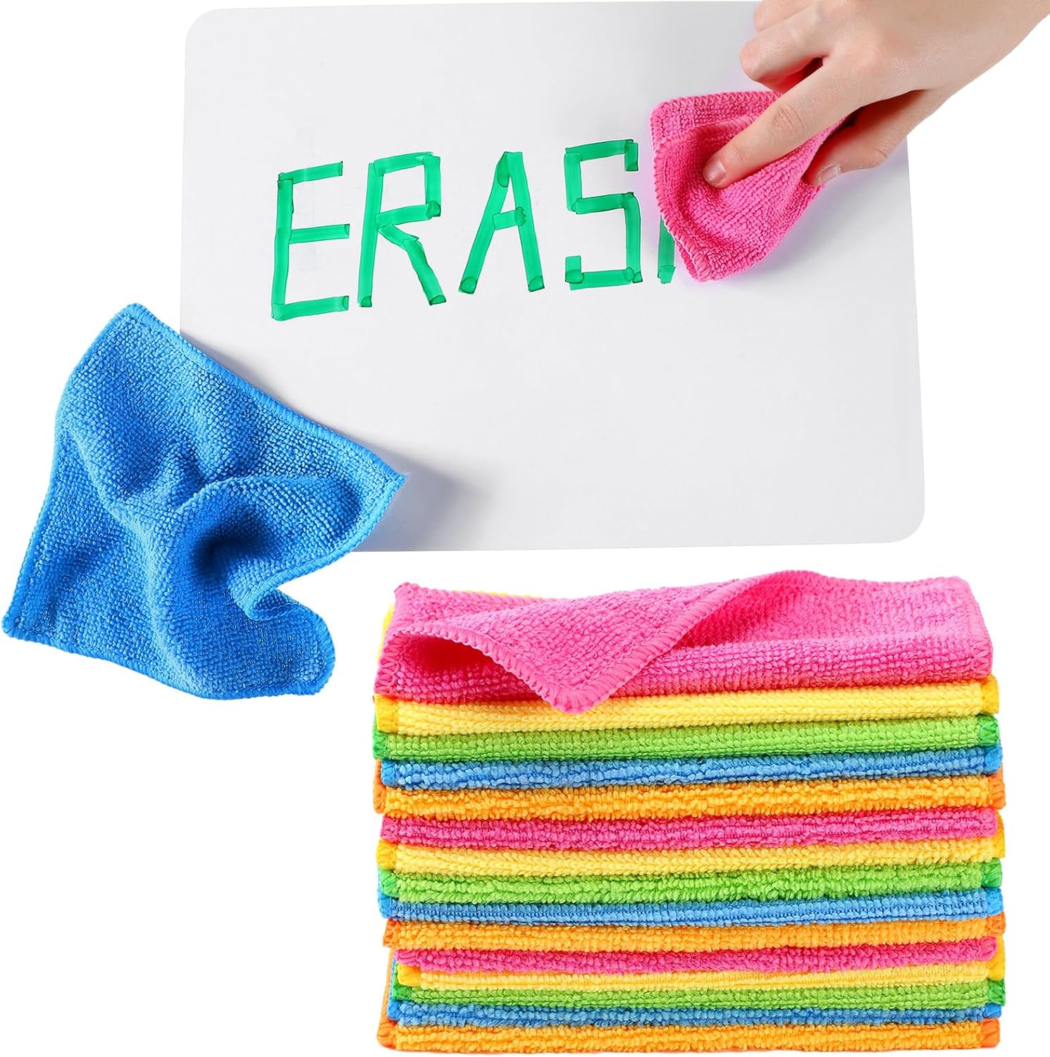 Amazon.com: Tanlade Microfiber Cleaning Cloth 6"x6" Cleaning Rags ...