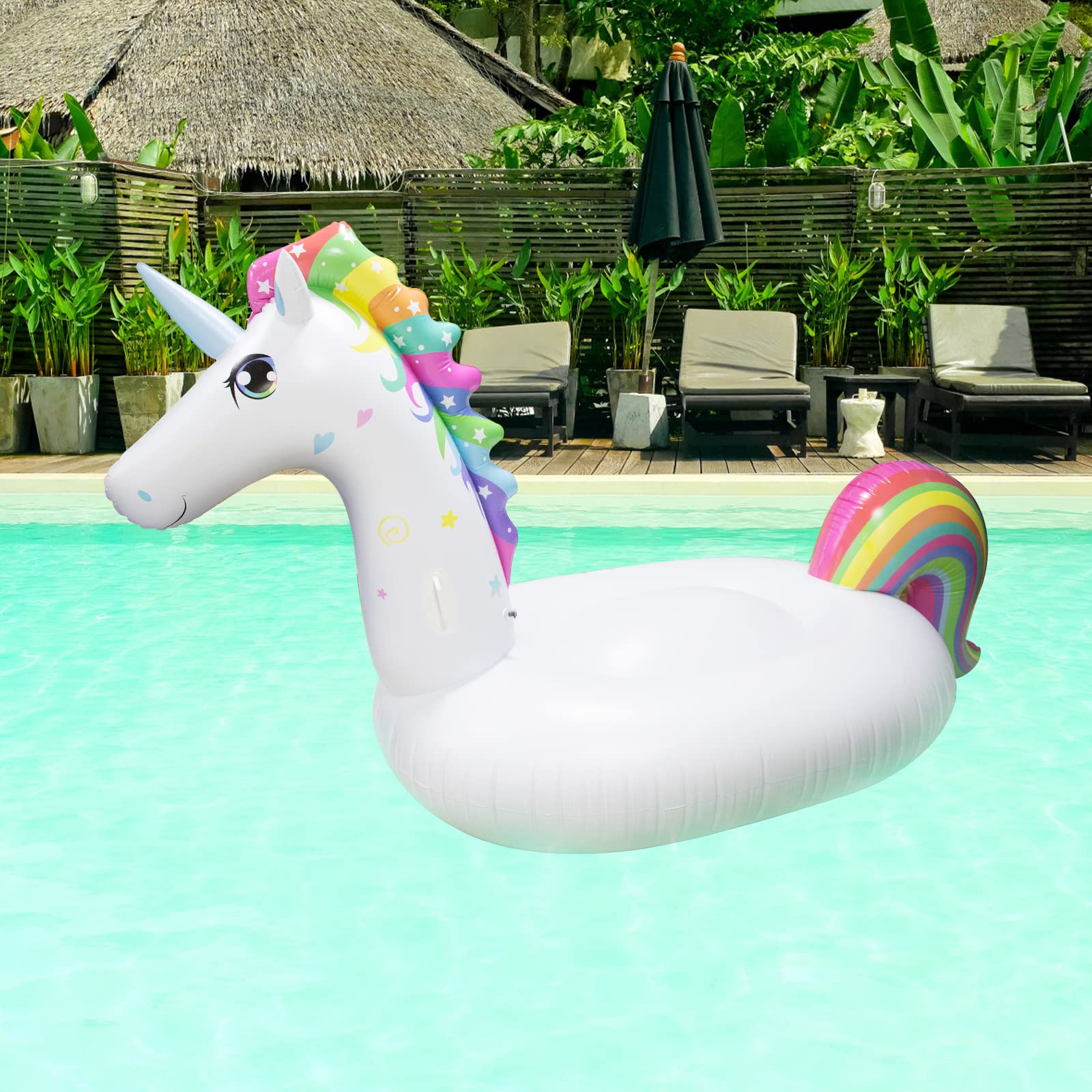 Inflatable Flamingo Pool Float for Adults, Swimming Pool Rafts ...