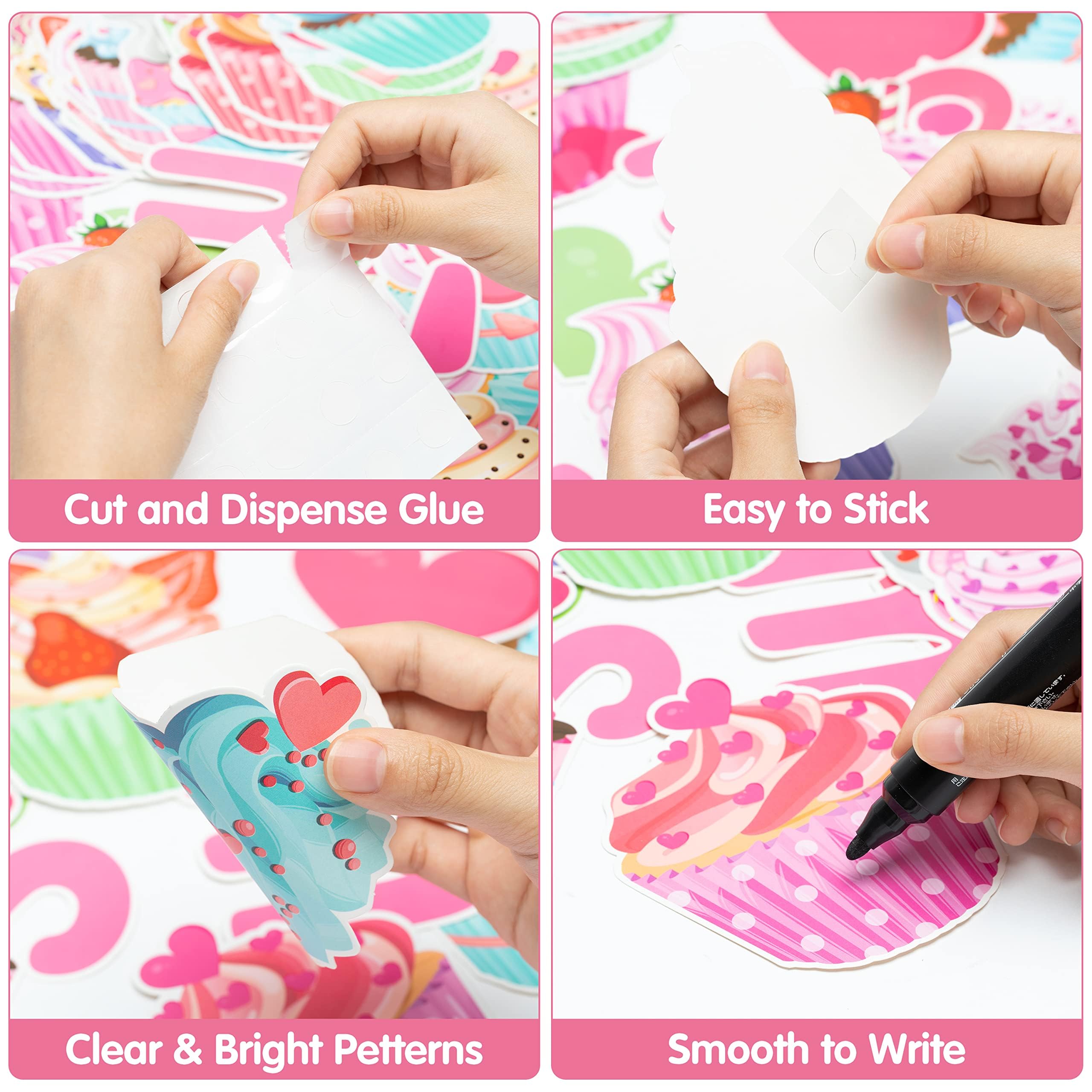 Snapklik.com : Valentines Day Cupcake Bulletin Board Cutouts Classroom ...