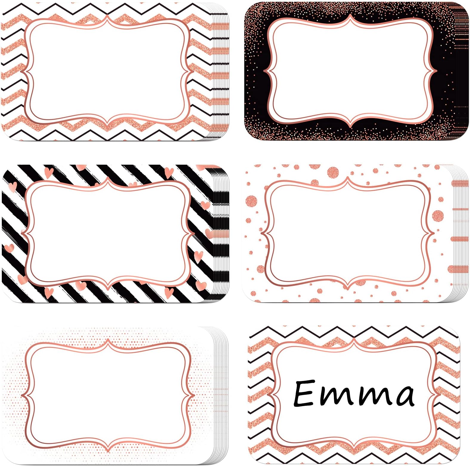 Amazon.com : Name Tag Gold Foil Holiday Present Stickers to and from ...