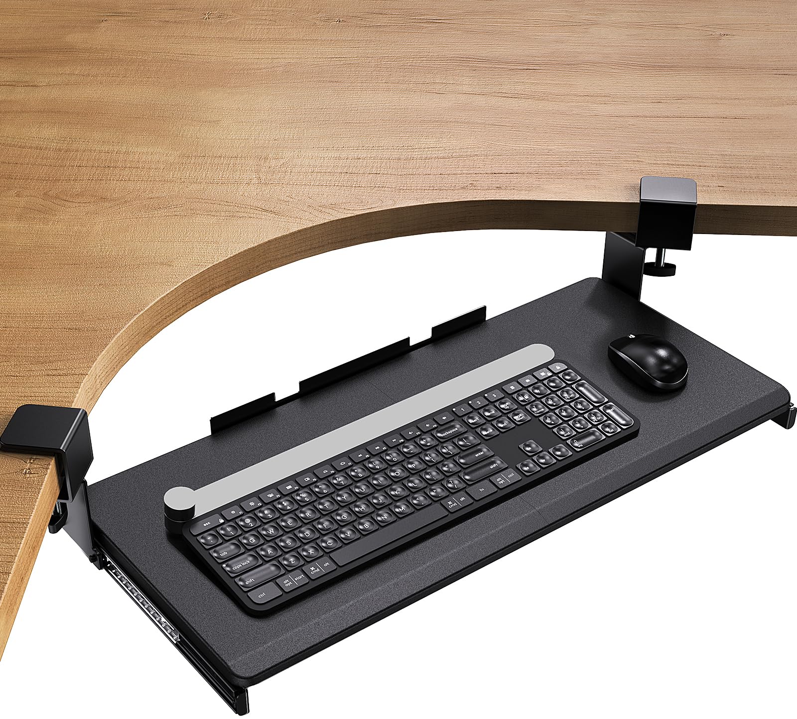 Amazon.com : ErGear Keyboard Tray Under Desk, Corner Keyboard Tray with ...