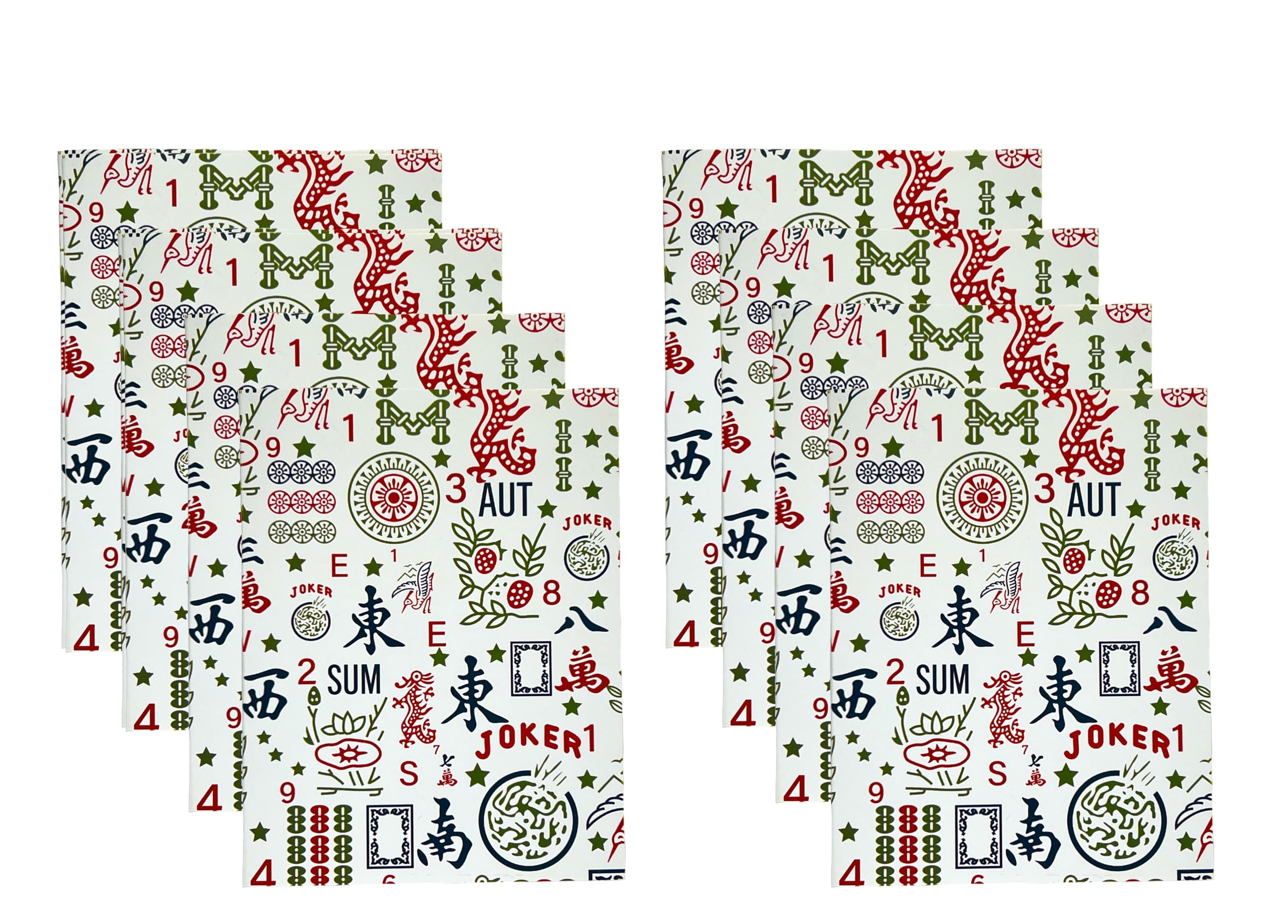 Amazon.com: Mahjong Gift, Notecards Set of 8 with Envelopes Blank ...
