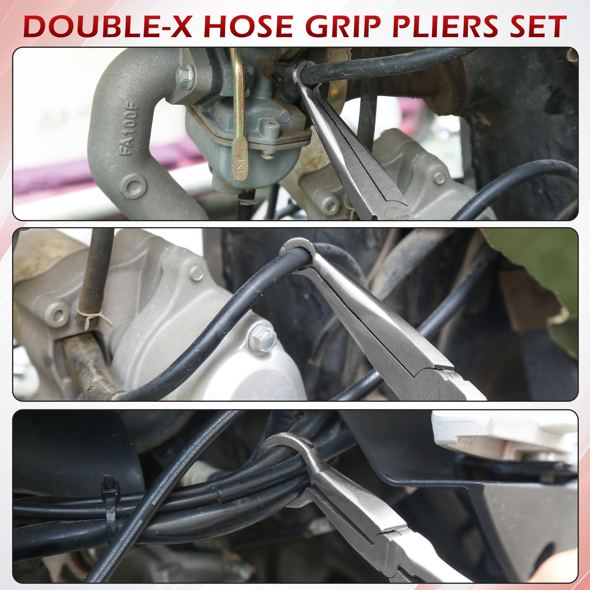 Snapklik.com : 3Pcs Extra Long Hose Gripper Pliers Set, 11" Long Reach ...