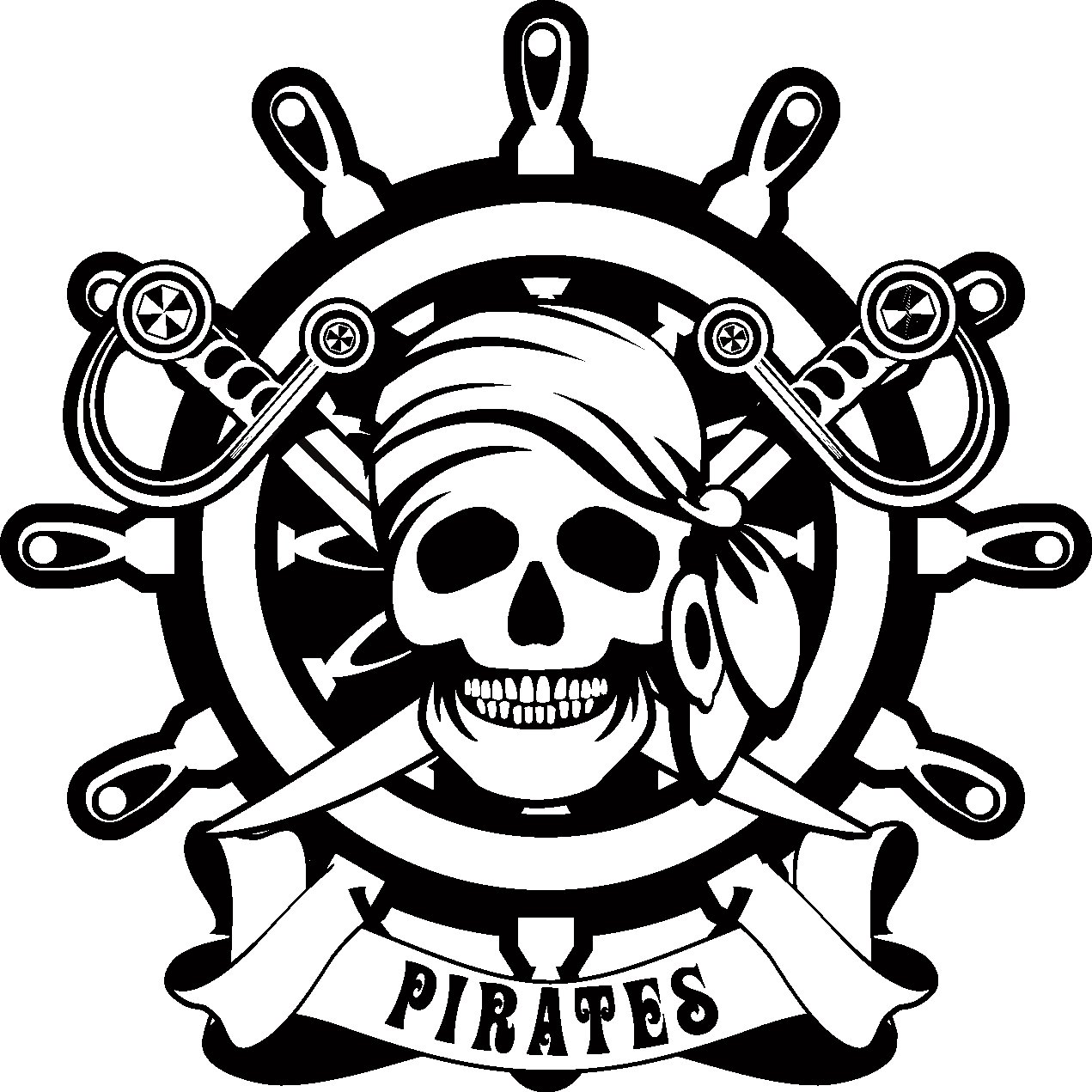 Black And White Pirates Logo Logo Pirates Stock Illustrations