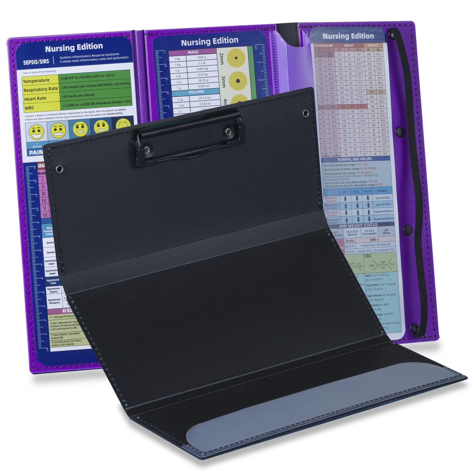 Snapklik.com : Binditek 1 Pack Foldable Plastic Nursing Clipboard, 3 ...