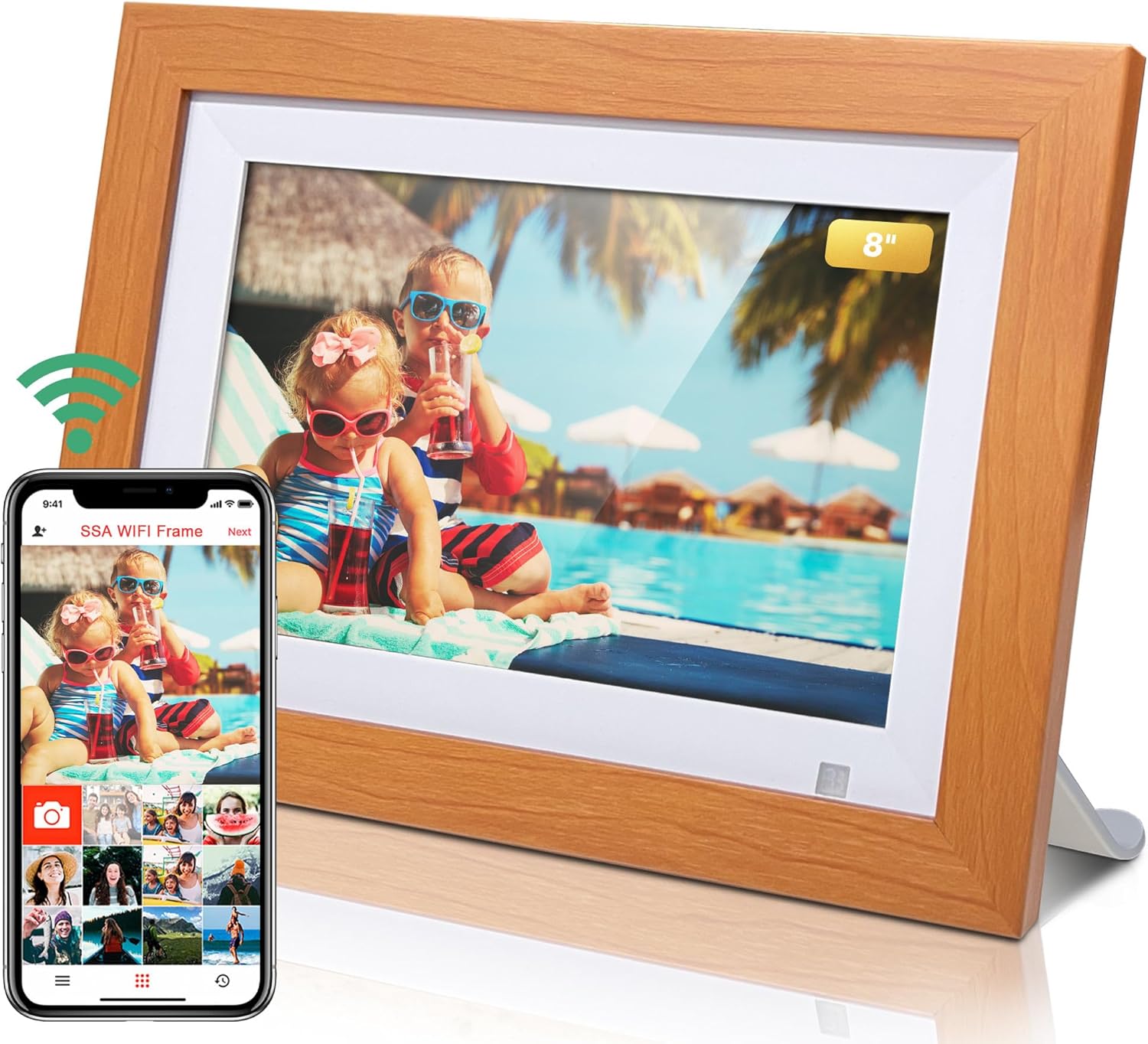 Disaenvir Digital Photo Frame - 8 Inch WiFi Digital Picture Frame with ...