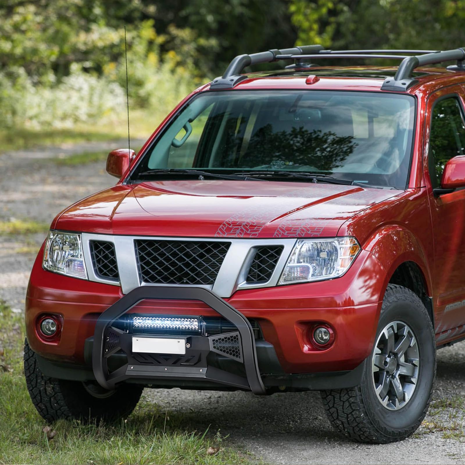 Nissan Frontier Bull Bar TJM Frontier Bull Bar Black Steel To Suit