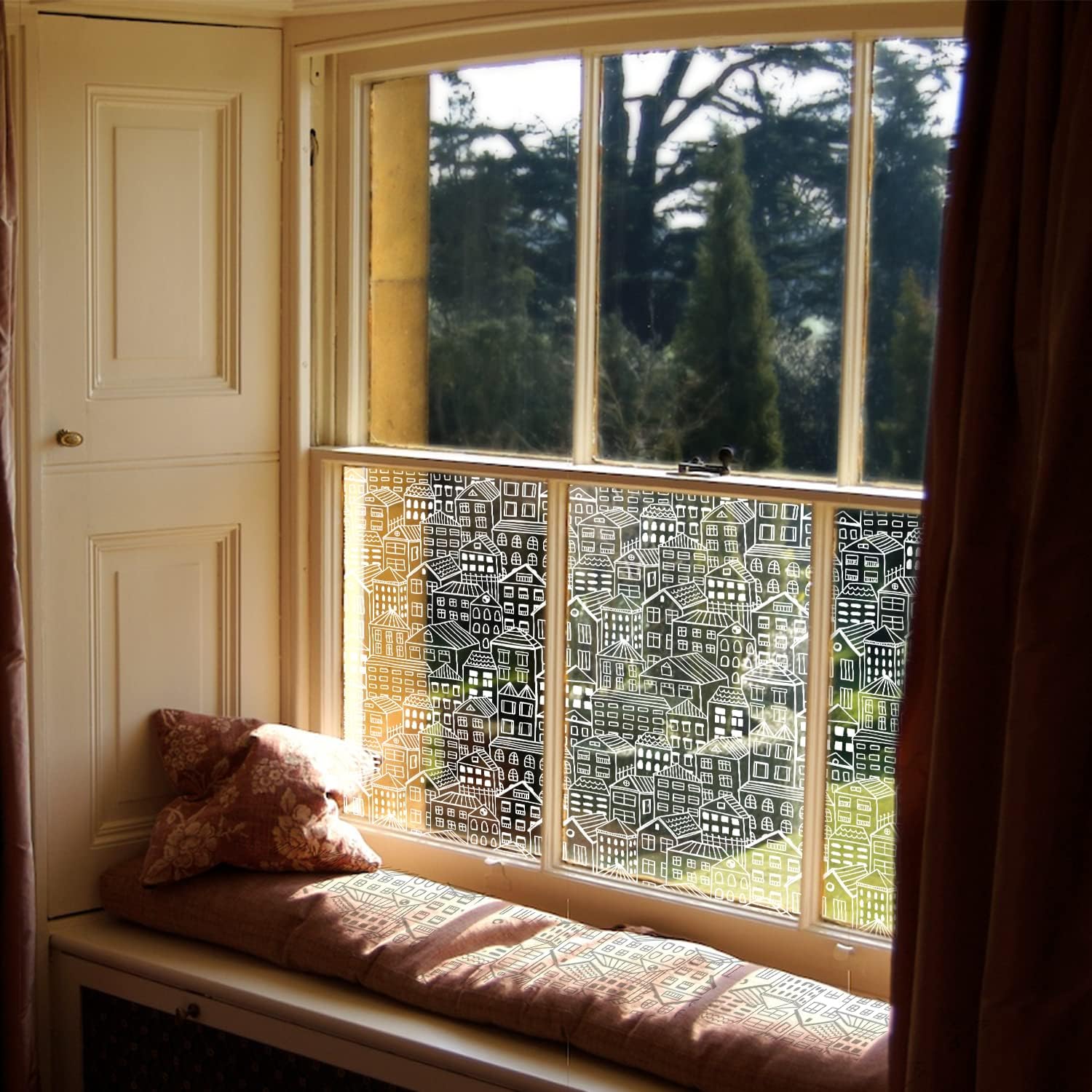 Amazon.com: ChicSkin Pure White Transparent Stained Glass Window Film ...