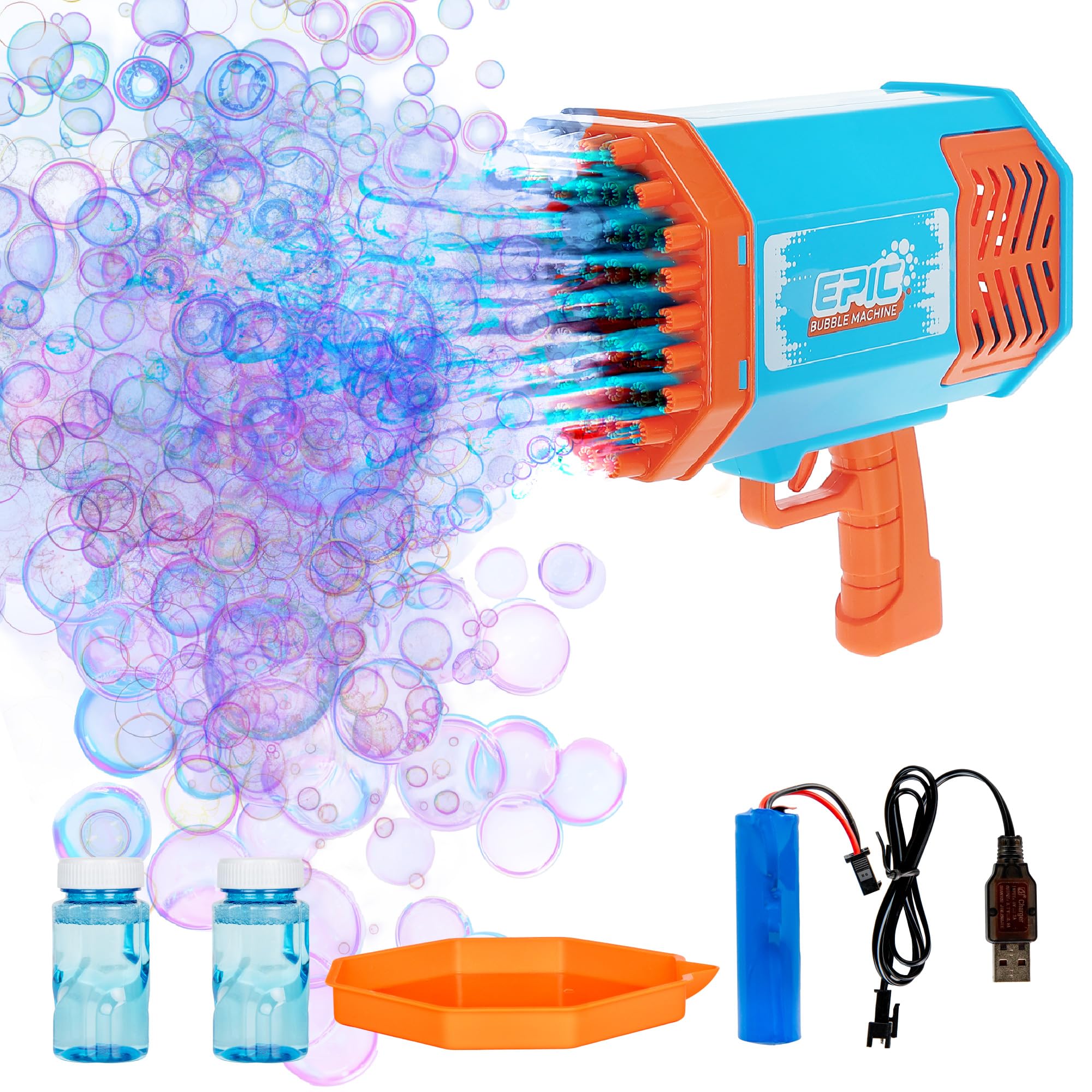 Amazon.com: Epic Bubble Machine Gun – Bubble Tray for 69 Bubble Holes ...
