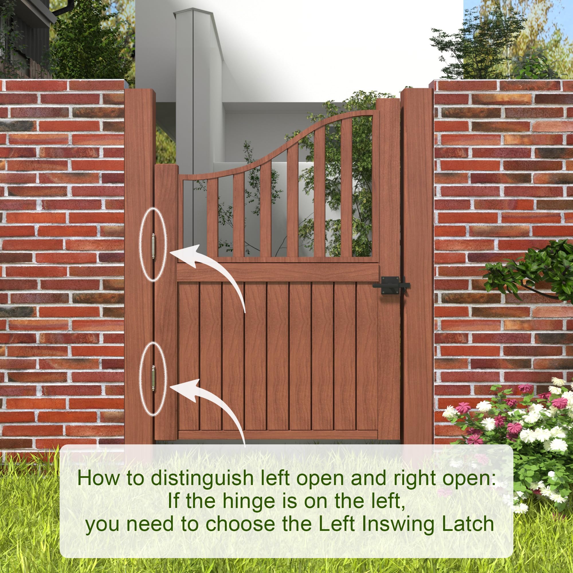 Snapklik.com : Double Side Gate Latch, Heavy Duty Left Swinging Door ...