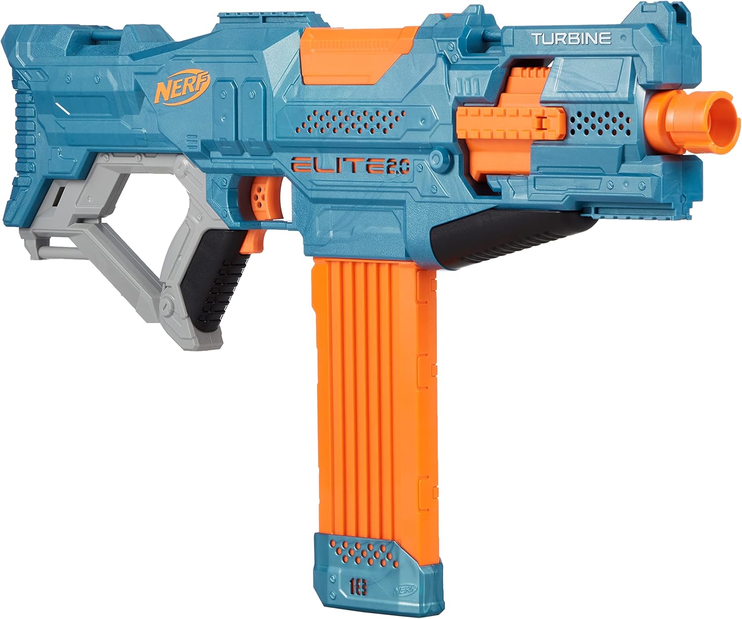 Nerf Elite 2.0 Turbine CS-18 Electric Blaster, Continuous Fire, for ...