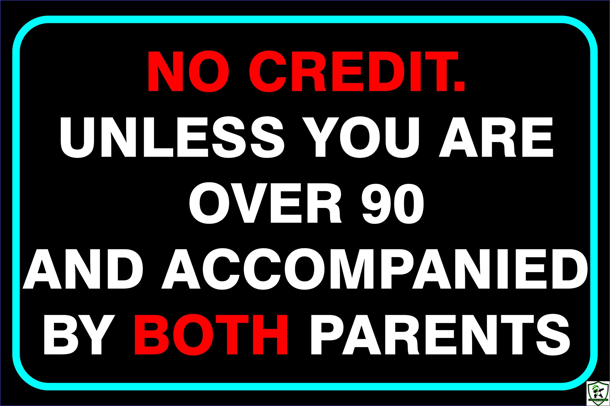 No Credit Sign Board | No Credit Signage| No Credit Board |No Credit ...