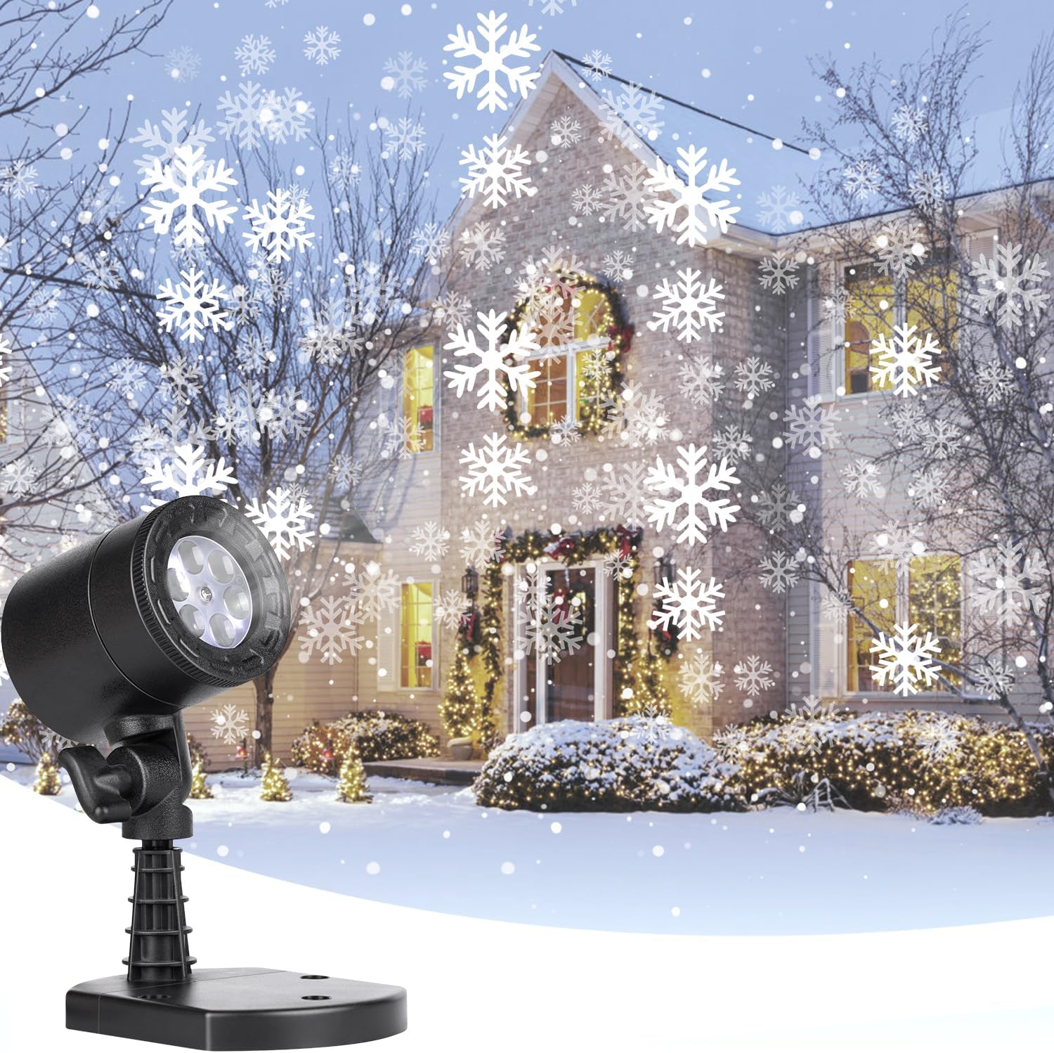 Christmas Projector Lights Outdoor, Led Snowflake Projector Lights ...