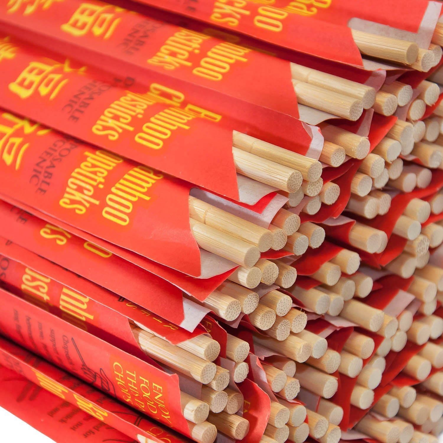 Amazon.com: Royal Premium Disposable Bamboo Chopsticks, 9" Sleeved and ...