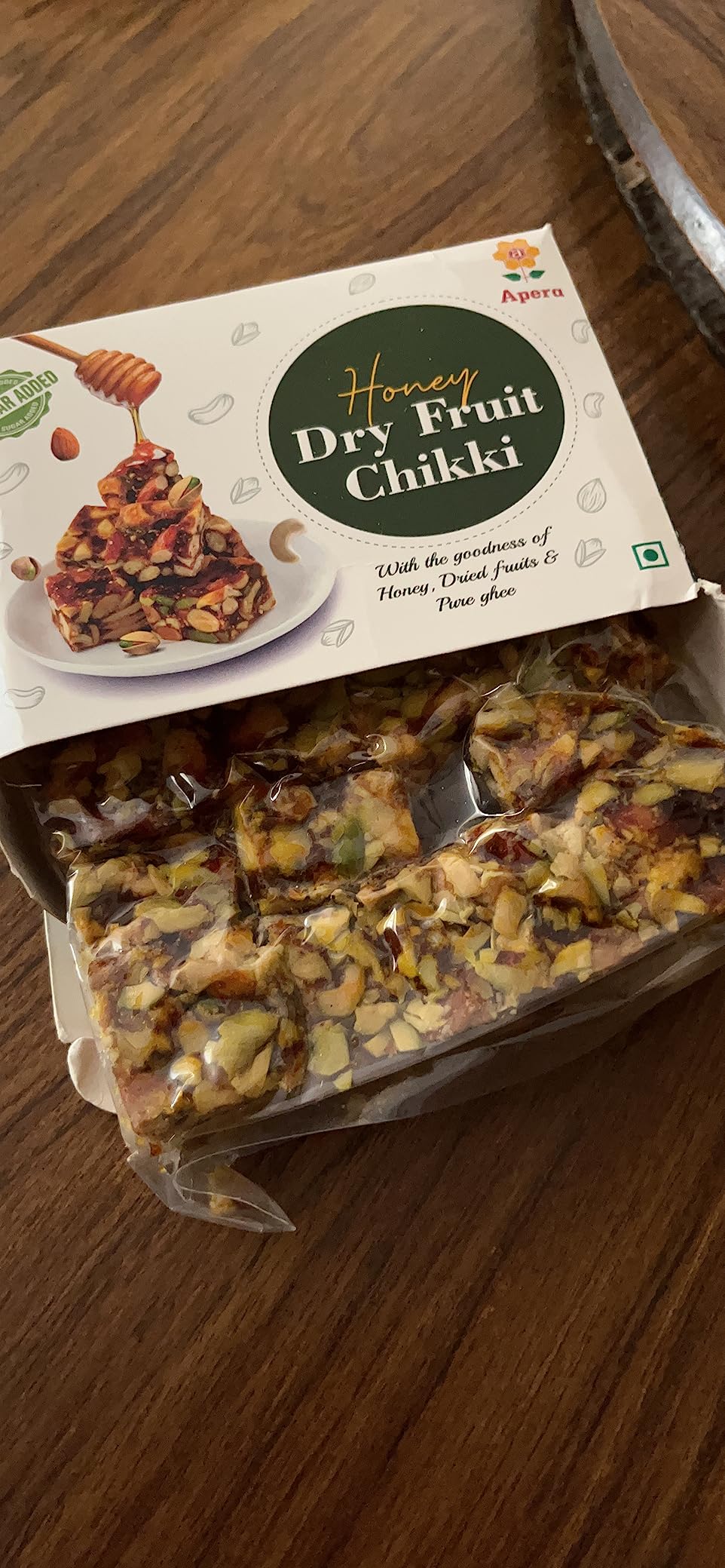 Apera Honey Dry Fruits Chikki (no Sugar added) 250 GM : Amazon.in ...