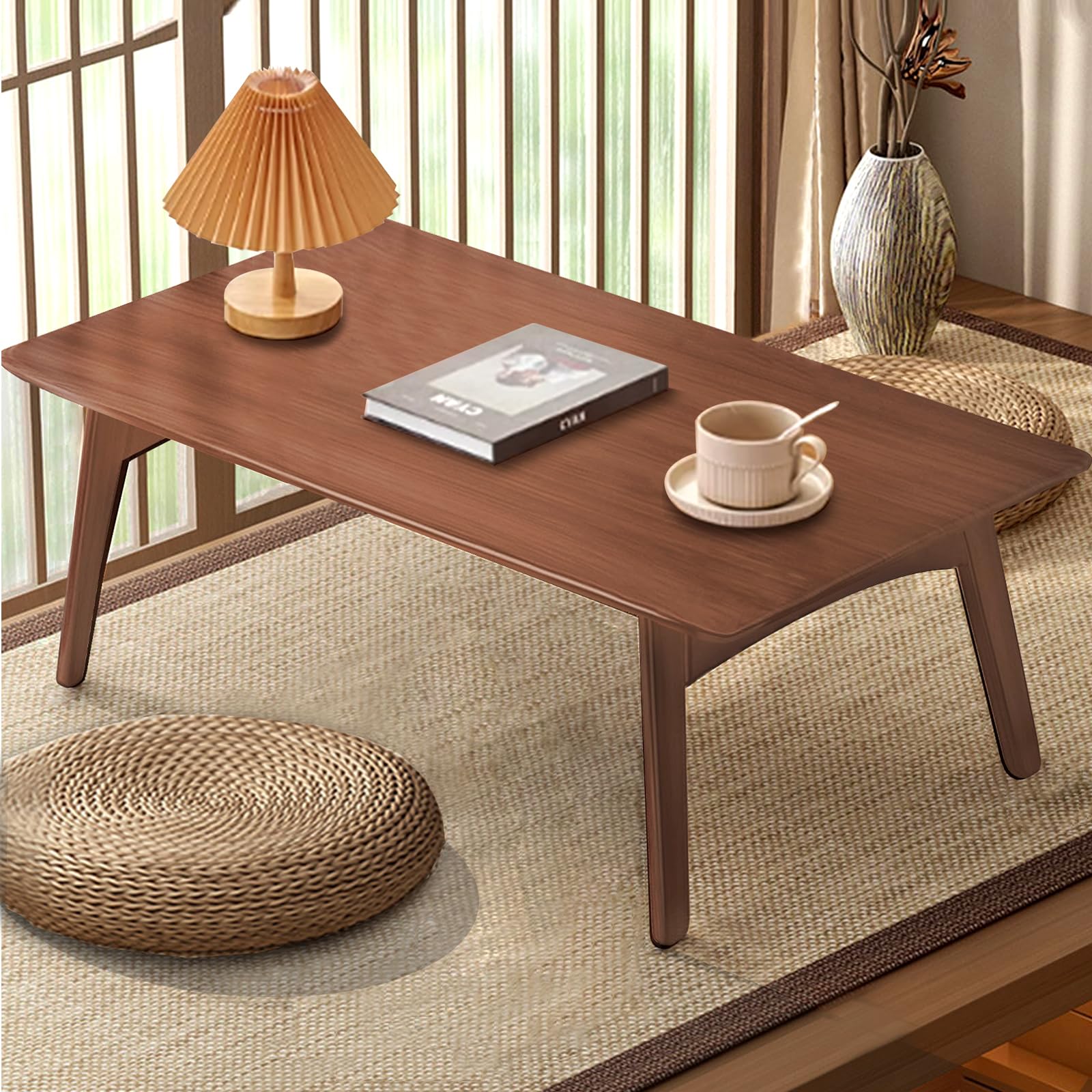 Amazon.com: Kuabner Folding Floor Table, Low Coffee Table for Sitting ...