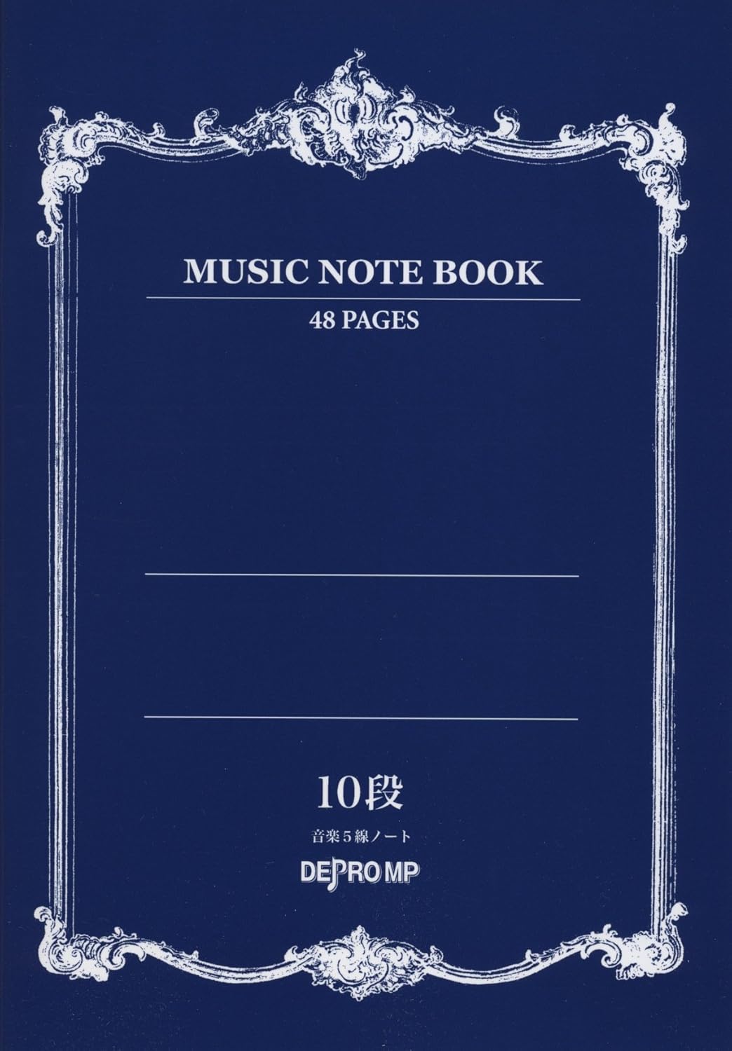 MUSIC NOTE BOOK 音楽5線ノート 10段 縦線の記載に便利なガイド付き!: 9784864142410: Amazon.com ...