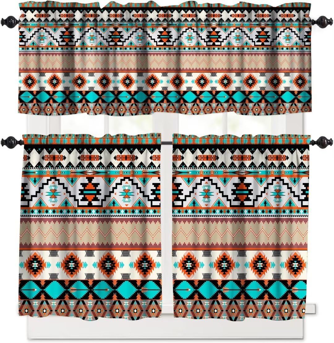 Amazon.com: SHElifestyle Tribal Aztec Curtain Set, Navajo Abstract ...