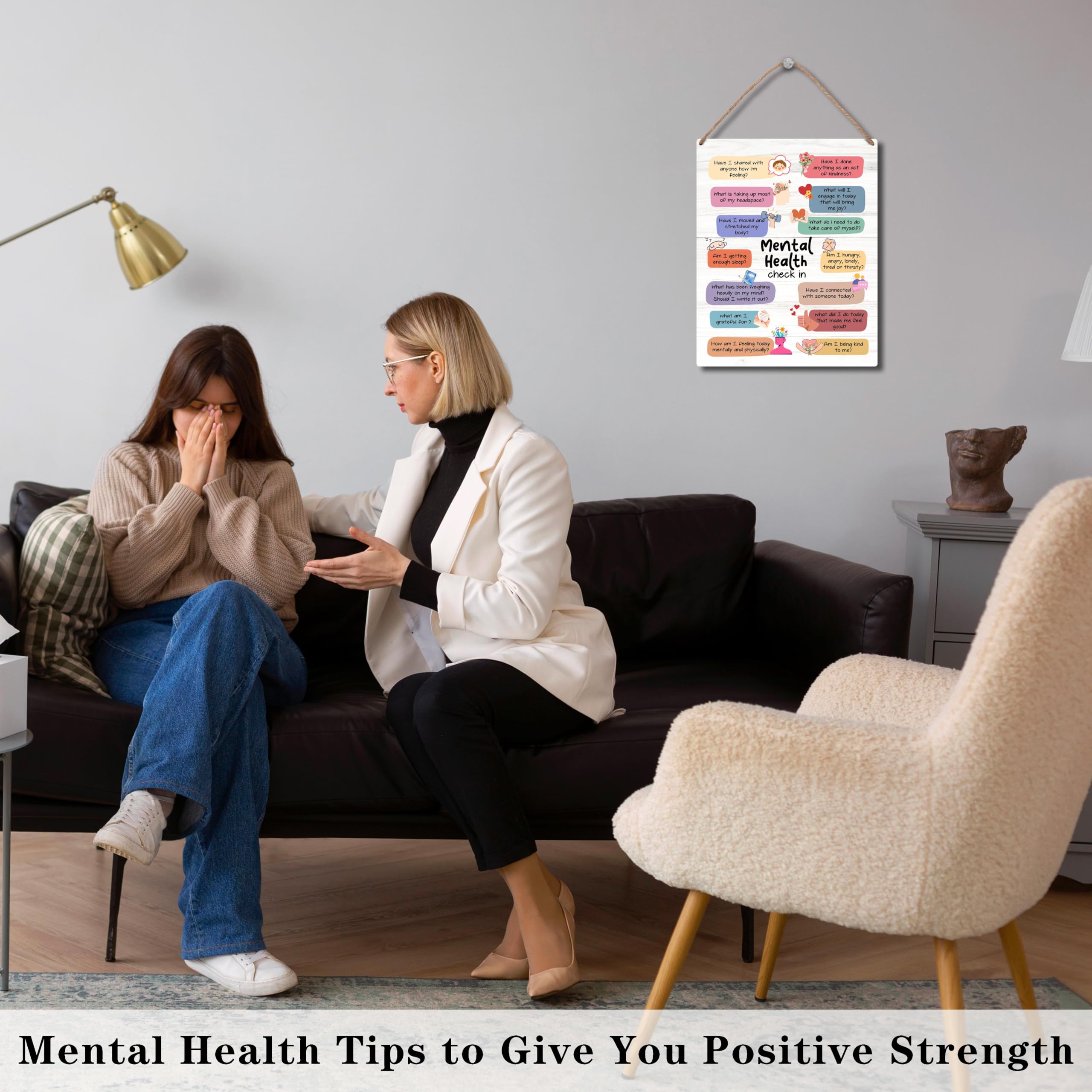 Snapklik.com : Therapy Office Decor, Mental Health Check In Wood Wall ...